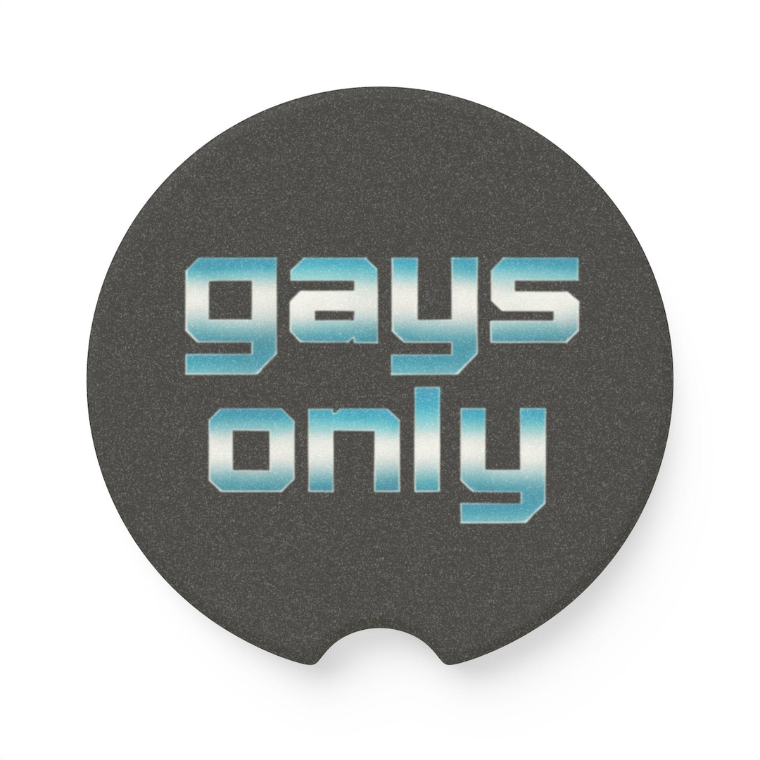 Car Coaster, LGBTQ Pride Custom Auto Accessory, Gay Only Fun Vehicle ...