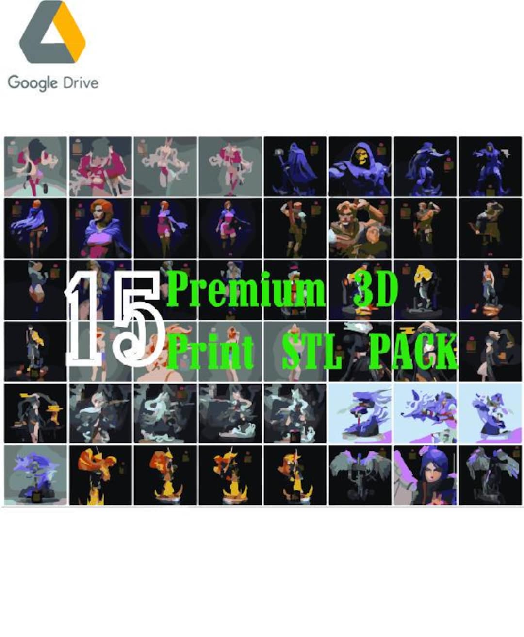 15 STL PACK, Files for 3d Printing, Instant Download Drive Link, Stl ...