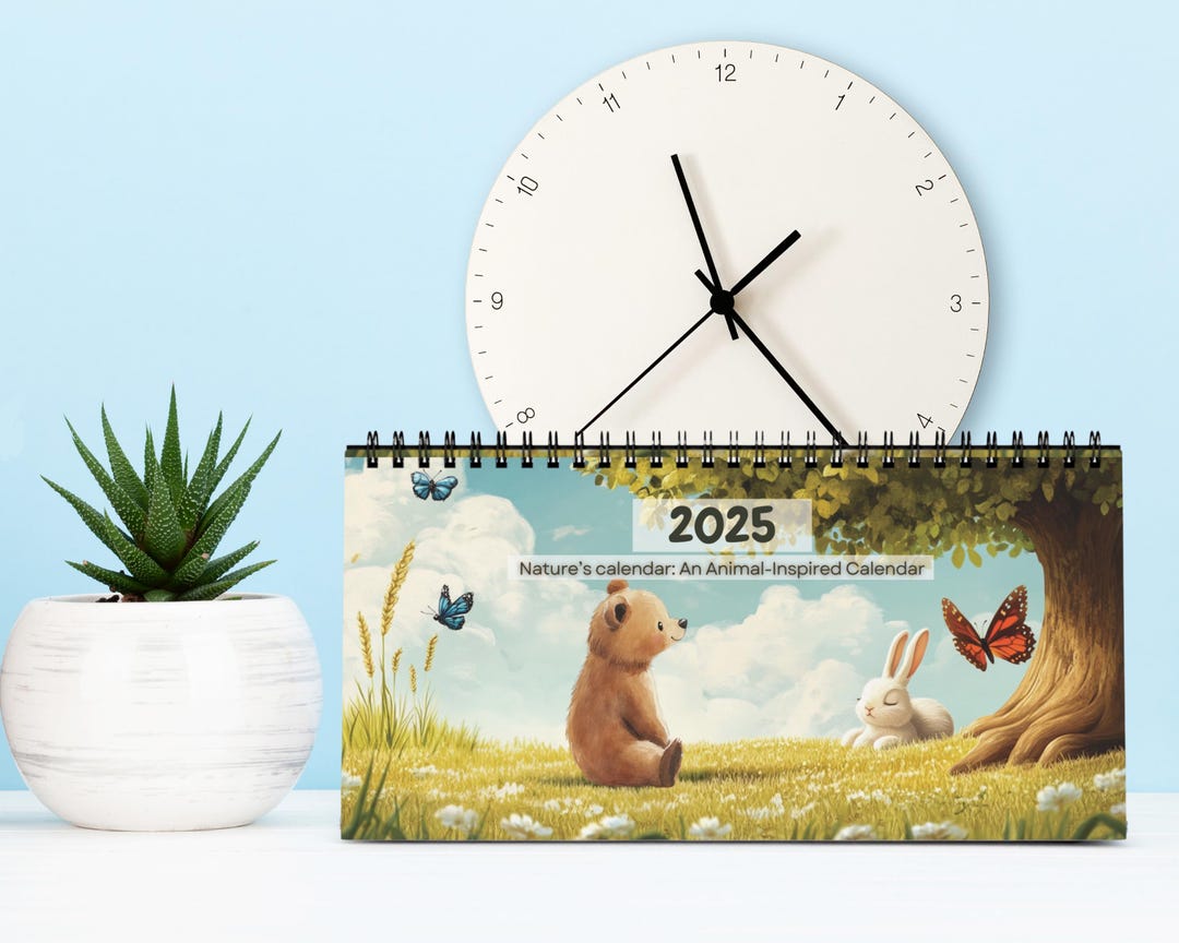 Animal Inspired 2025 Desktop Calendar, Calendar Planner, Animal Month ...