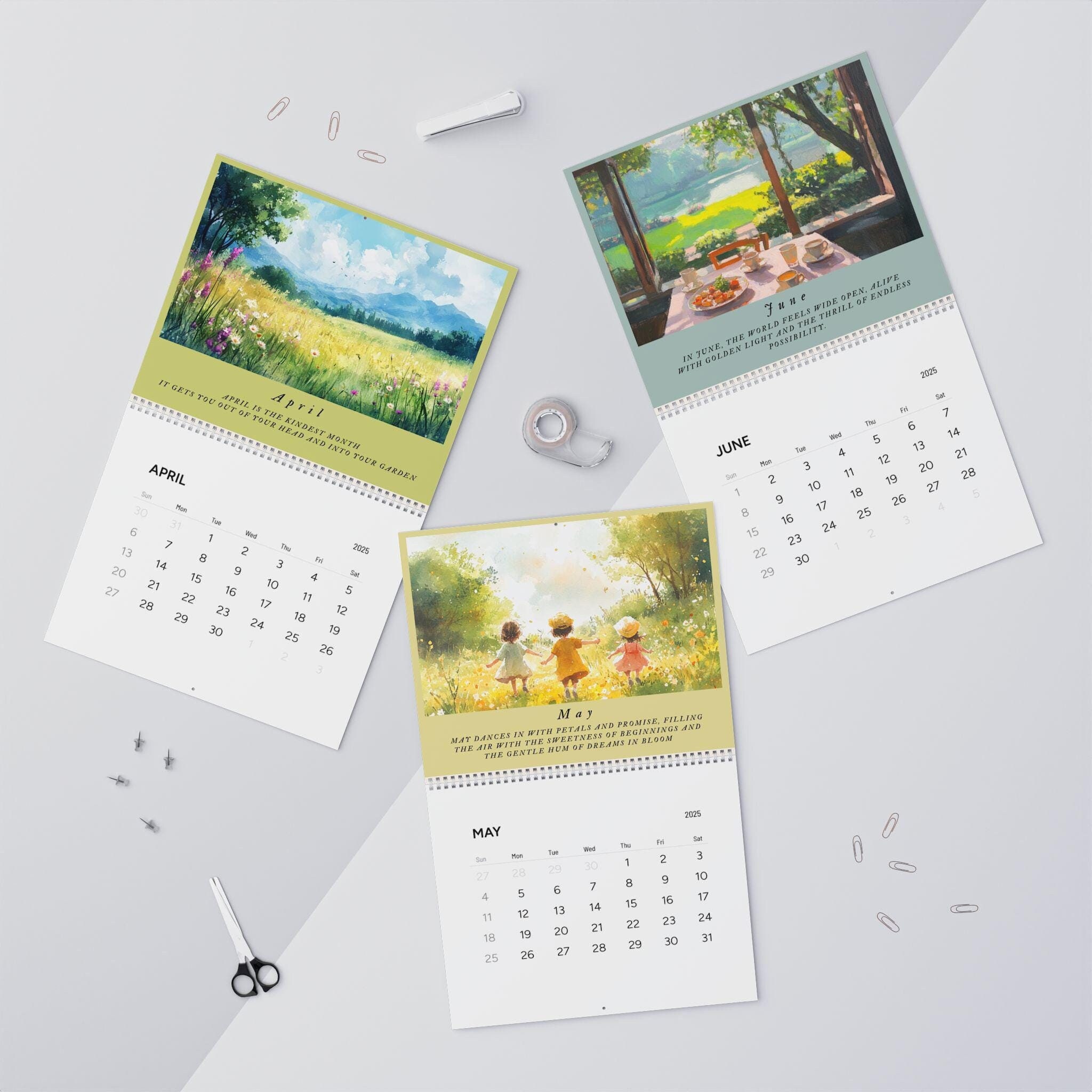 2025 Cottagecore Wall Calendar – Aesthetic Monthly Planner - Etsy
