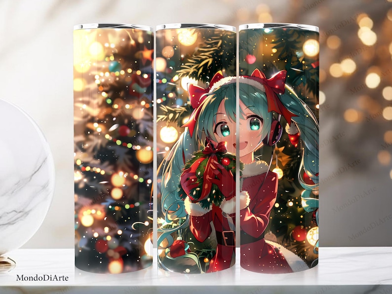 Cute Hatsune Miku Tumbler Wrap, 20oz Skinny Tumbler Sublimation Designs ...