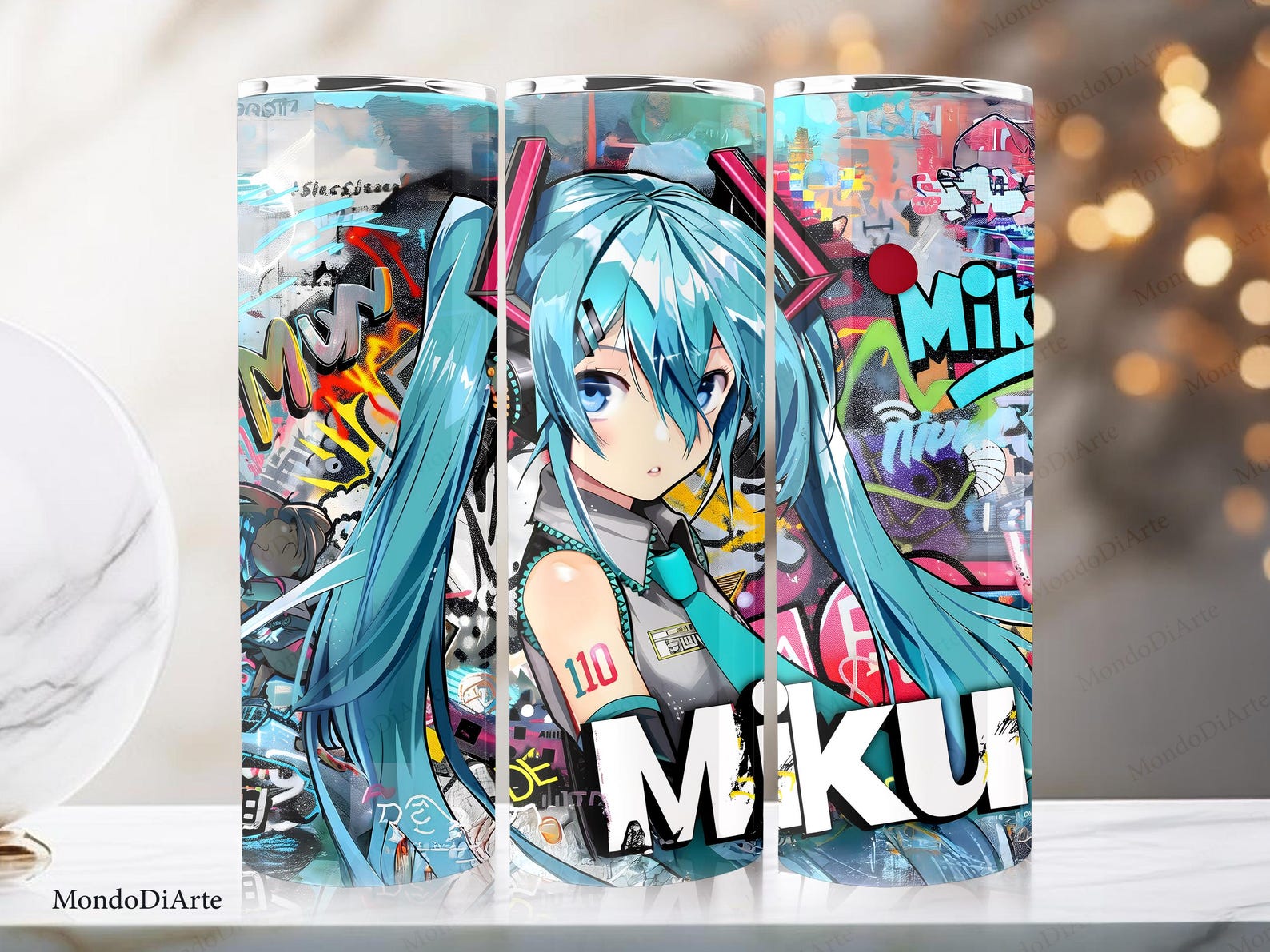 Cute Hatsune Miku Tumbler Wrap, 20oz Skinny Tumbler Sublimation Designs ...