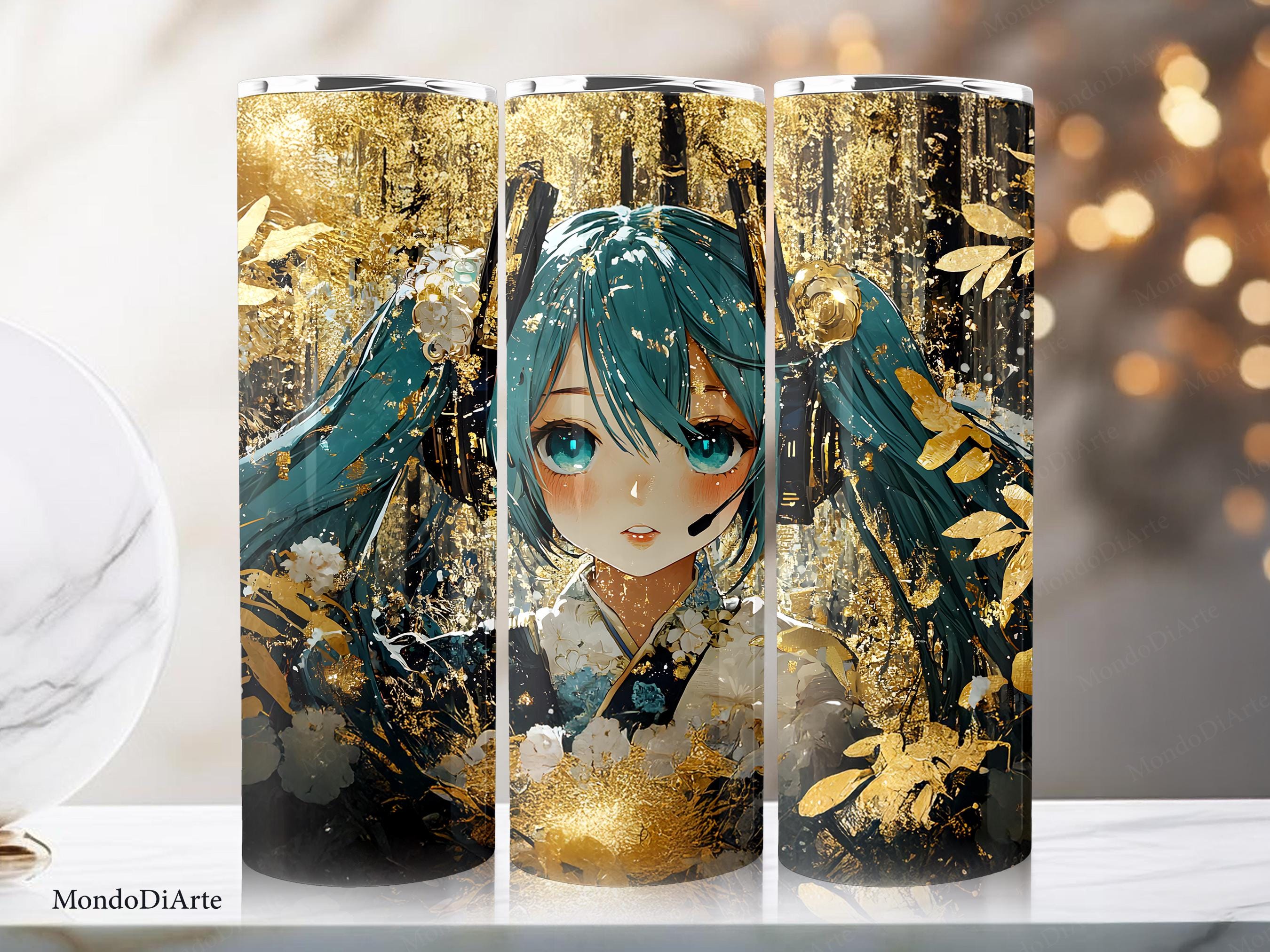 Hatsune Miku Tumbler Wrap Png, 20oz Skinny Tumbler Sublimation Designs ...