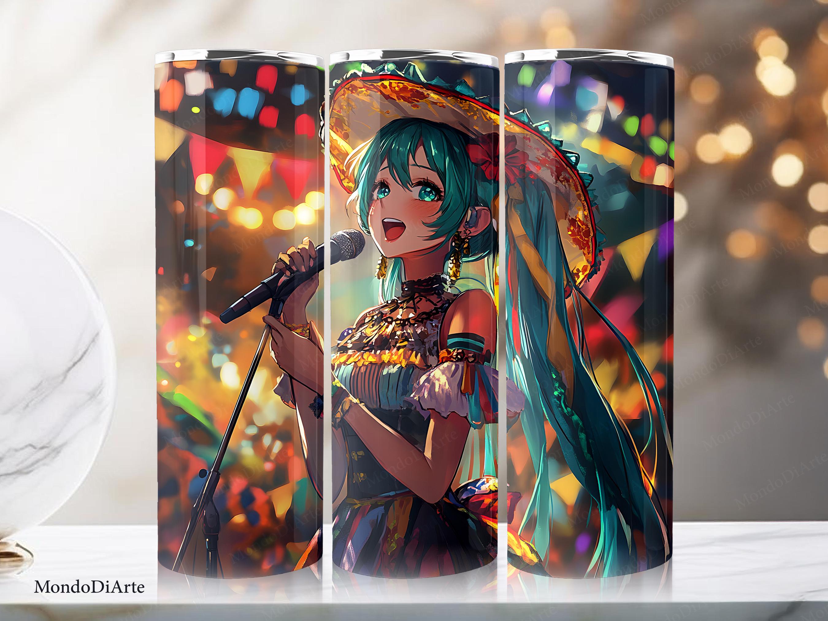 Hatsune Miku Tumbler Wrap Png, 20oz Skinny Tumbler Sublimation Designs ...