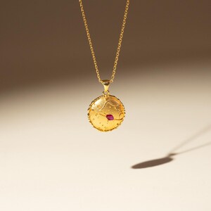 Mars Necklace - the Martian Ember - Inspired by the Solar System - 18K ...