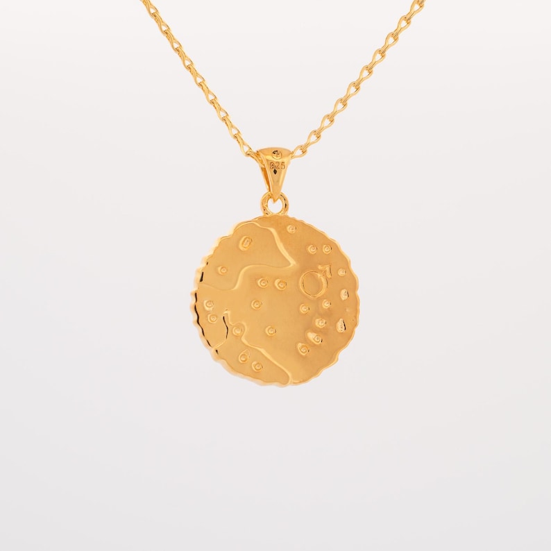 Mars Necklace - the Martian Ember - Inspired by the Solar System - 18K ...