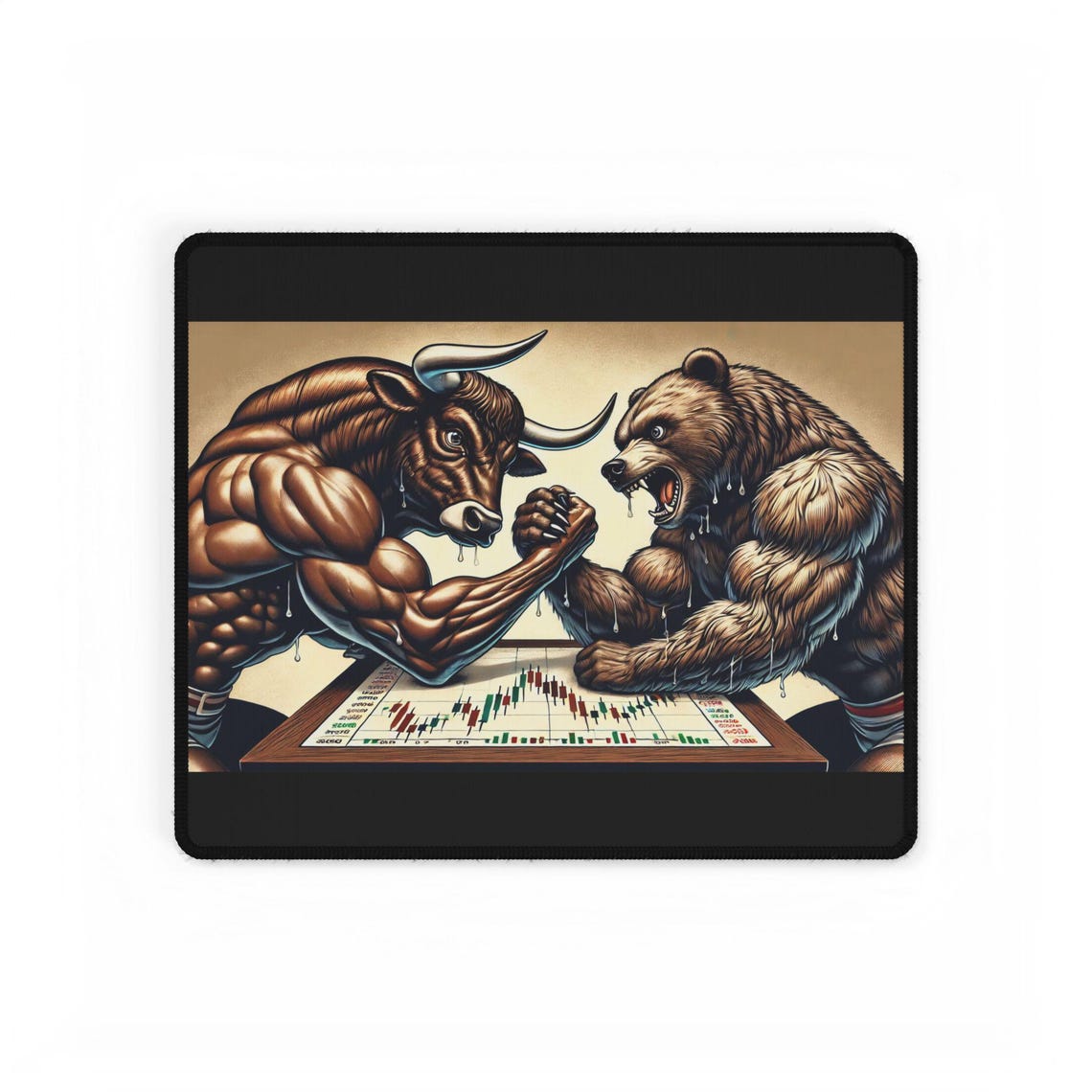 Stock Market Bear Vs Bull Desk Mat Wall Street Day Trader Investor ...