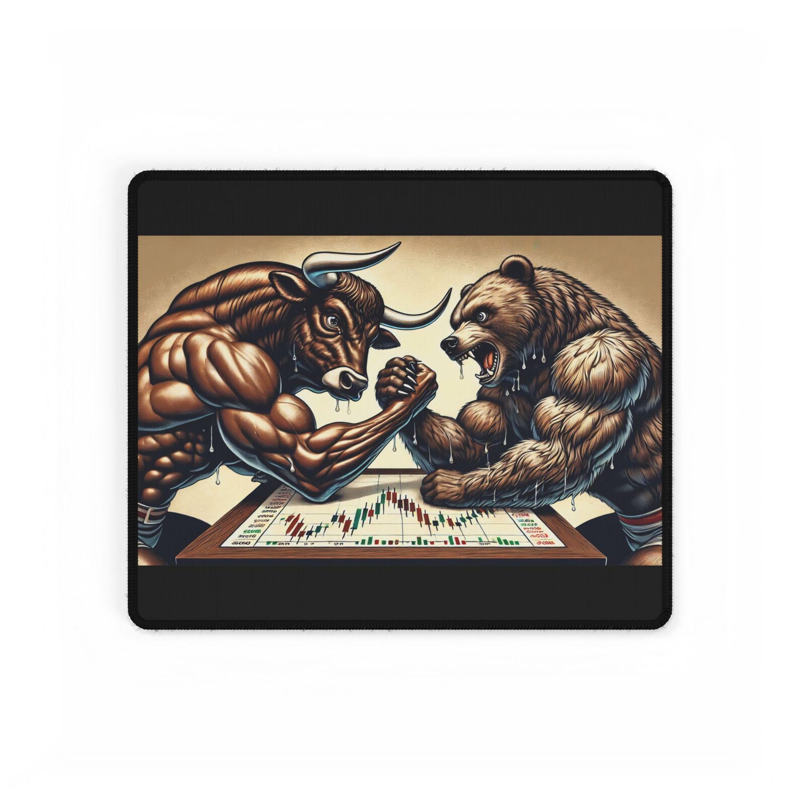 Stock Market Bear Vs Bull Desk Mat Wall Street Day Trader Investor ...