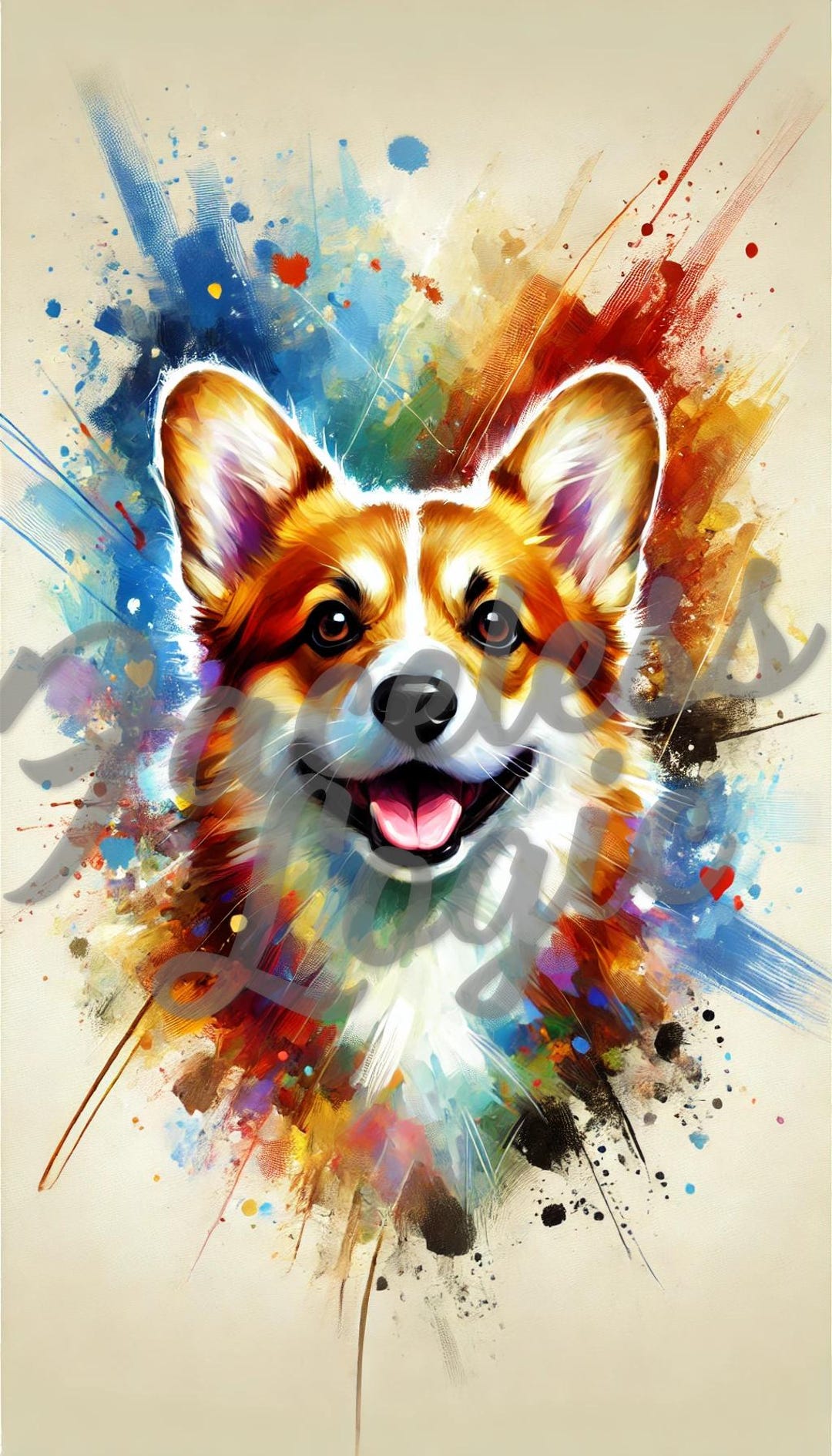 Custom Printable Pet Portrait Images, Custom Pet Prints - Etsy