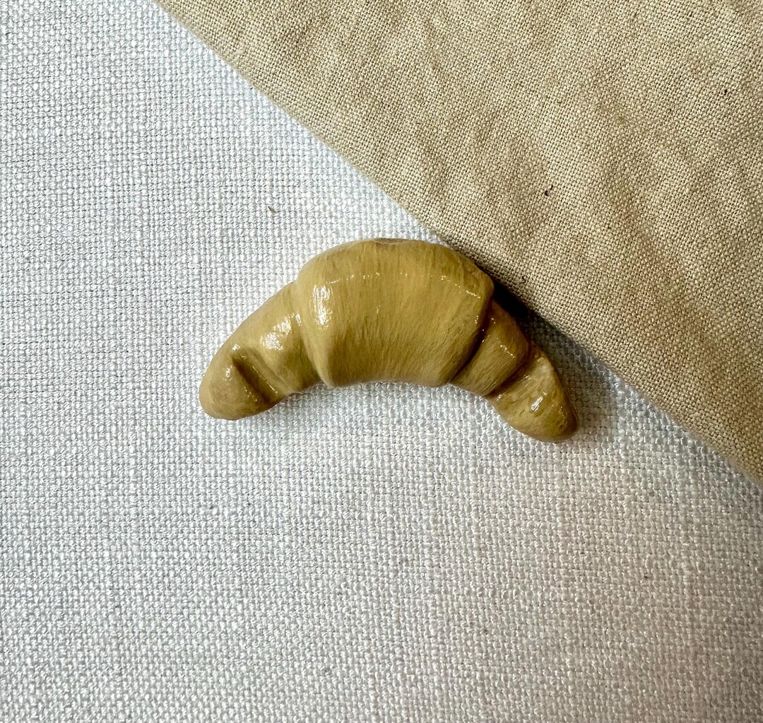 Croissant Clay Fridge Magnet - Etsy