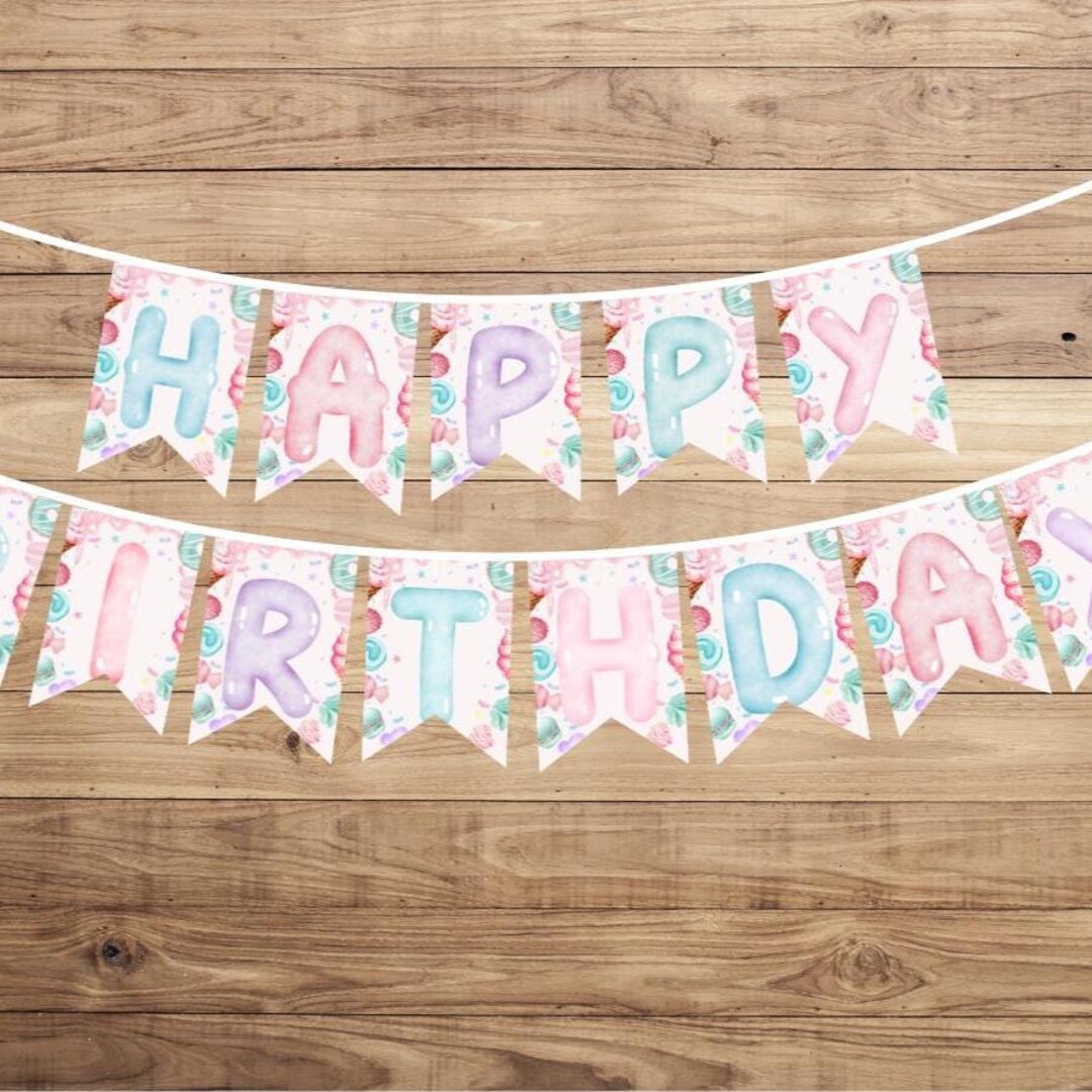 Sweet One First Birthday Banner Template , Donut 1st Birthday Party ...