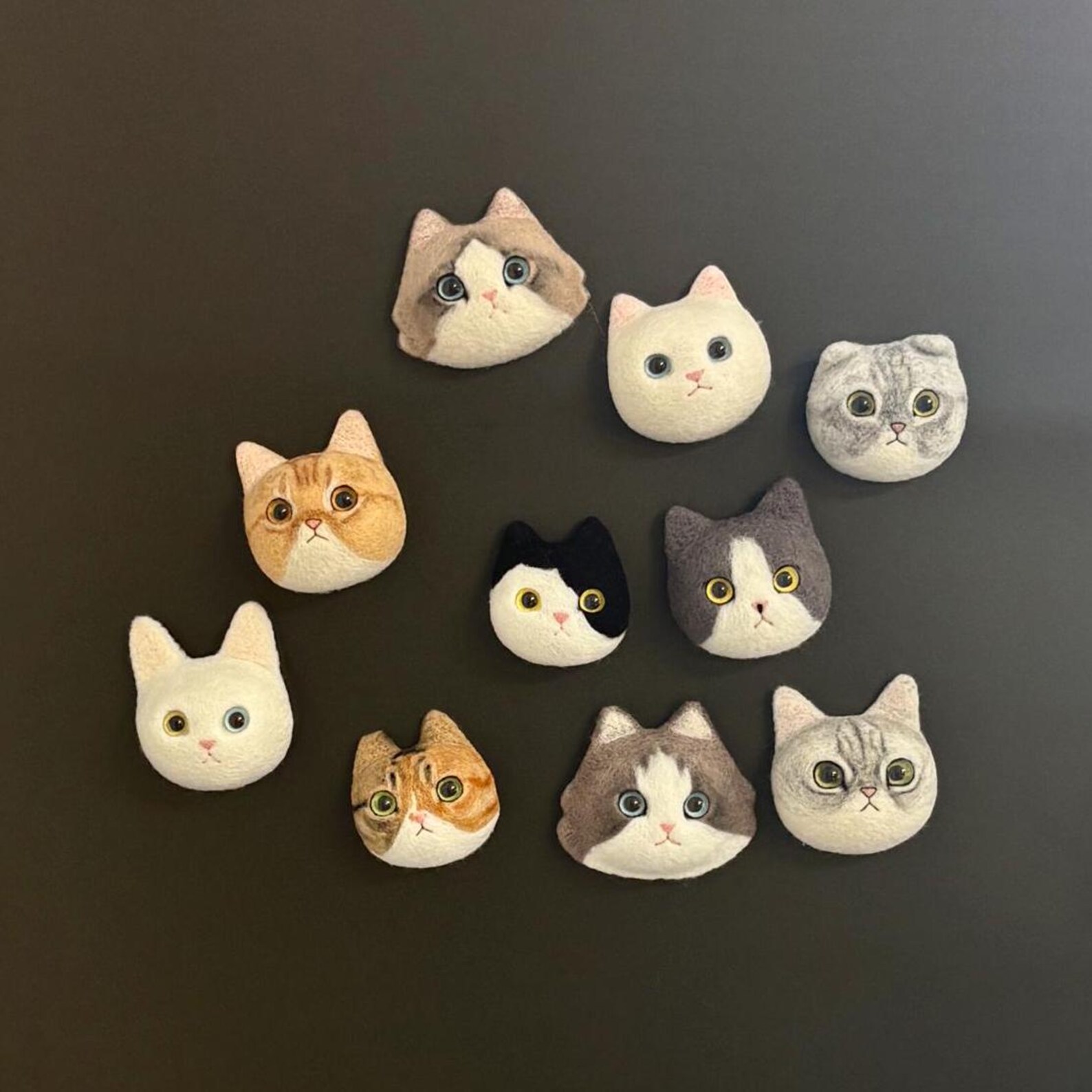 Custom Wool Felted Pet Fridge Magnet, 3D Cute Pet Head Magnets, Pet ...