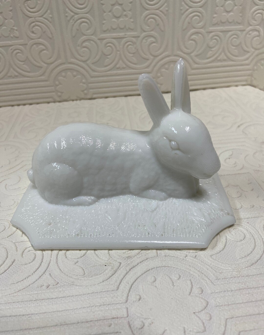 Westmoreland Rabbit Nesting Box Lid White Milk-glass Lid - Etsy