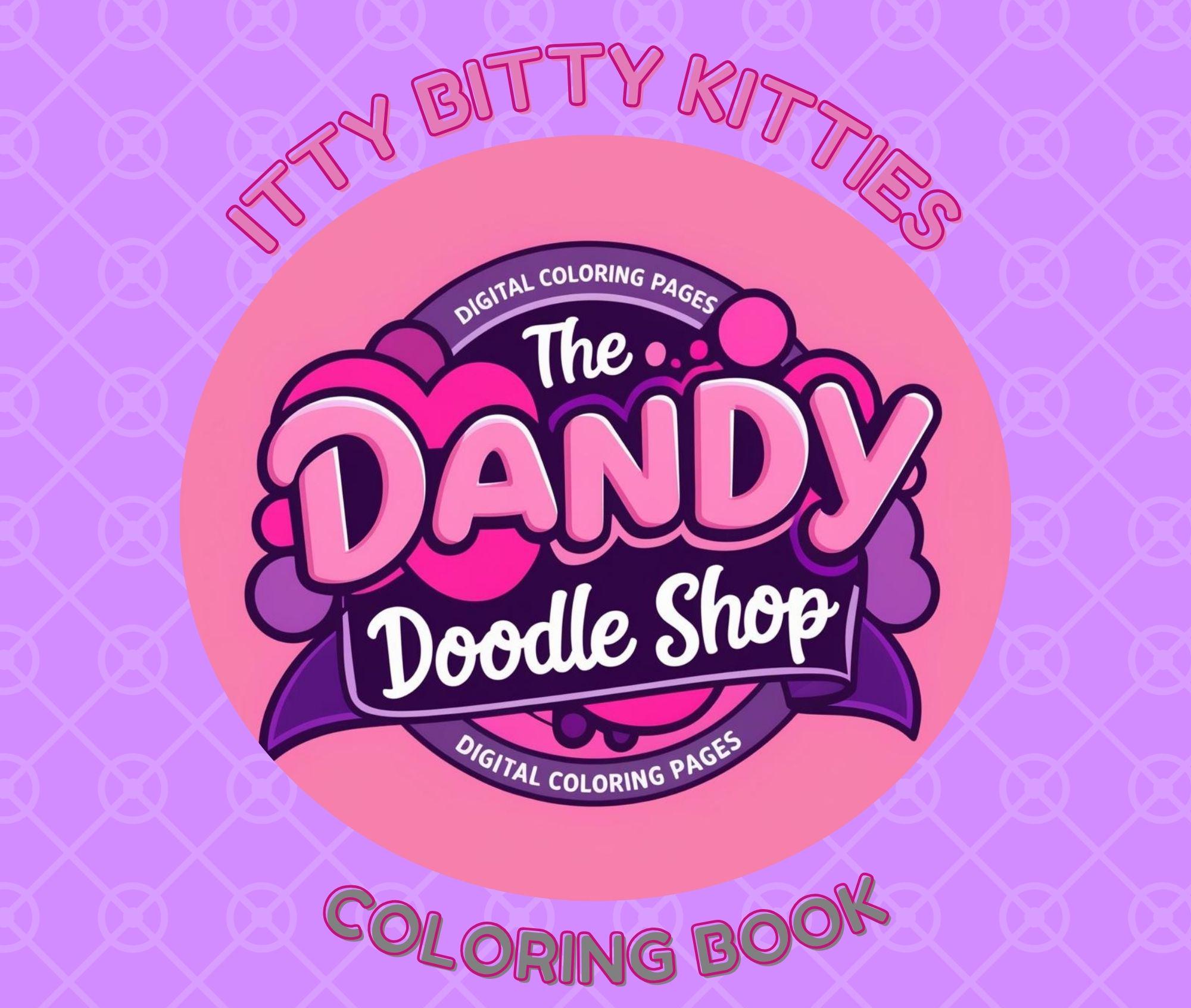 Itty Bitty Kitties 8 Printable Coloring Pages - Cute Cat Designs - PDF ...