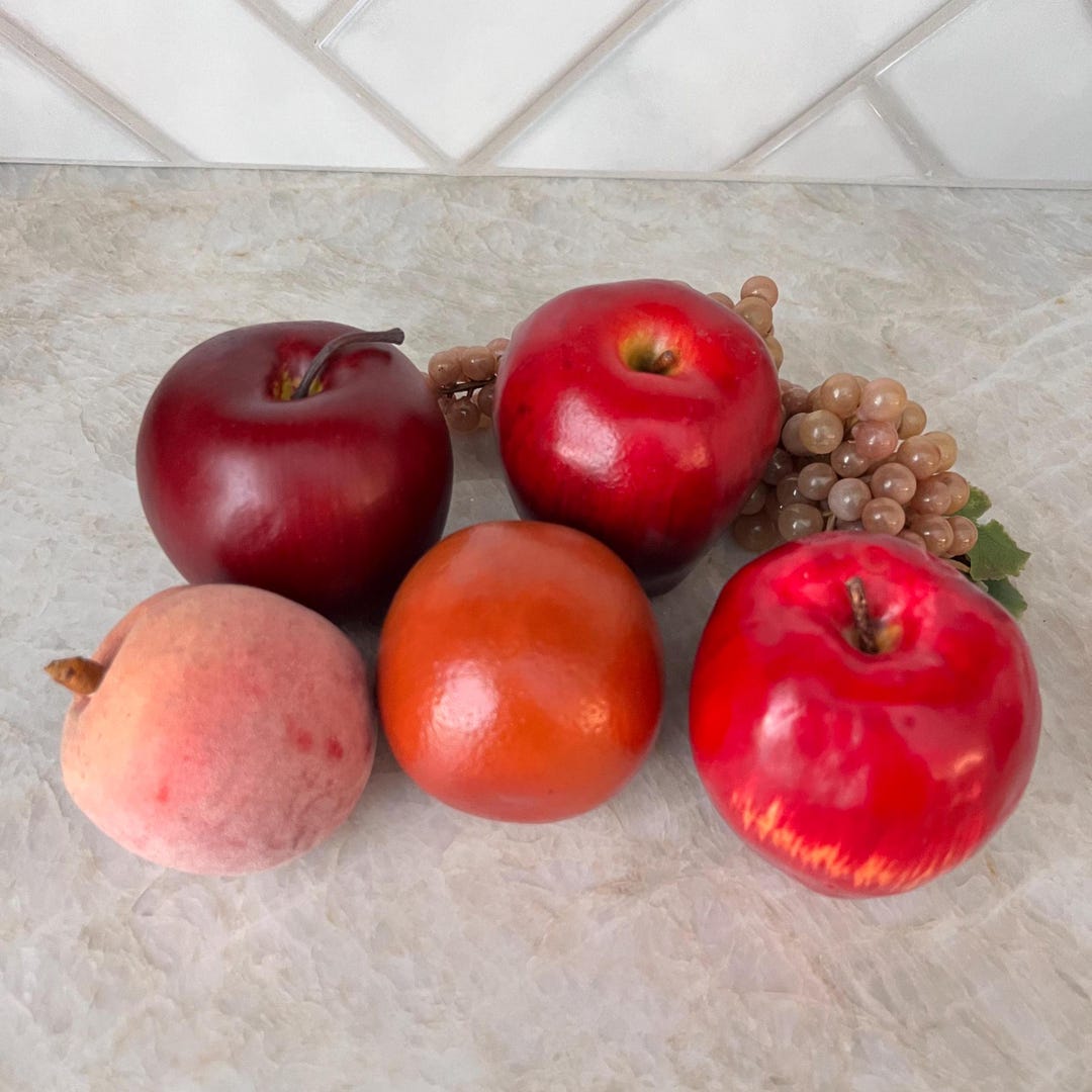 Lot of Faux Fruit & Vegetables – Realistic Artificial Vintage Fruit Mix ...