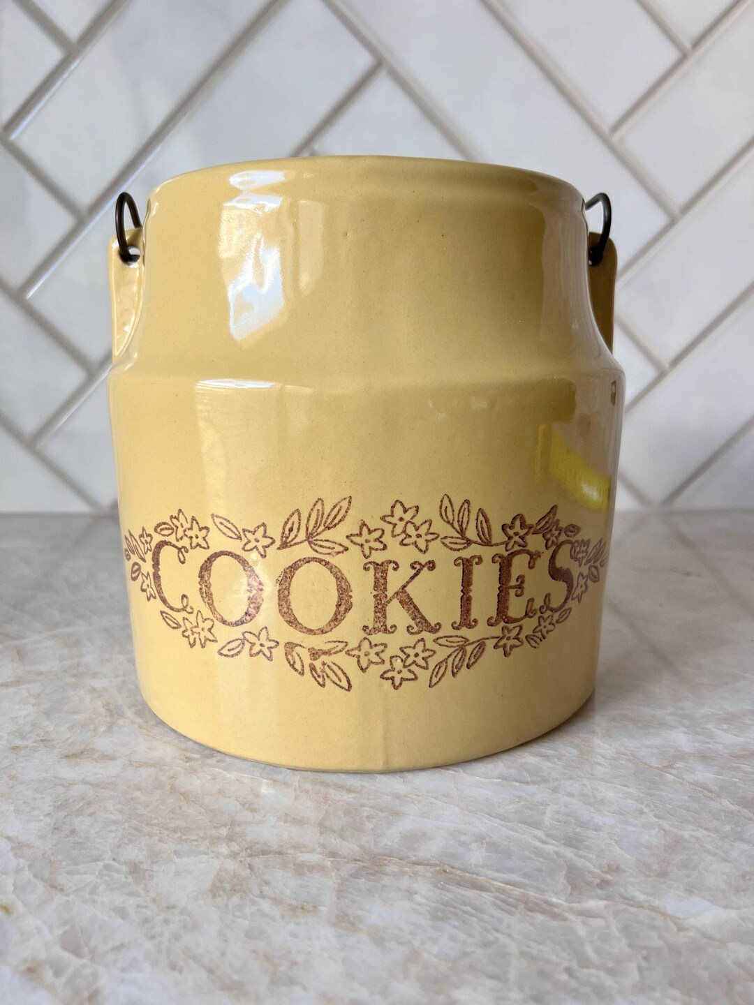 Vintage Monmouth Crock Style Cookie Jar – Classic Stoneware, Rustic ...