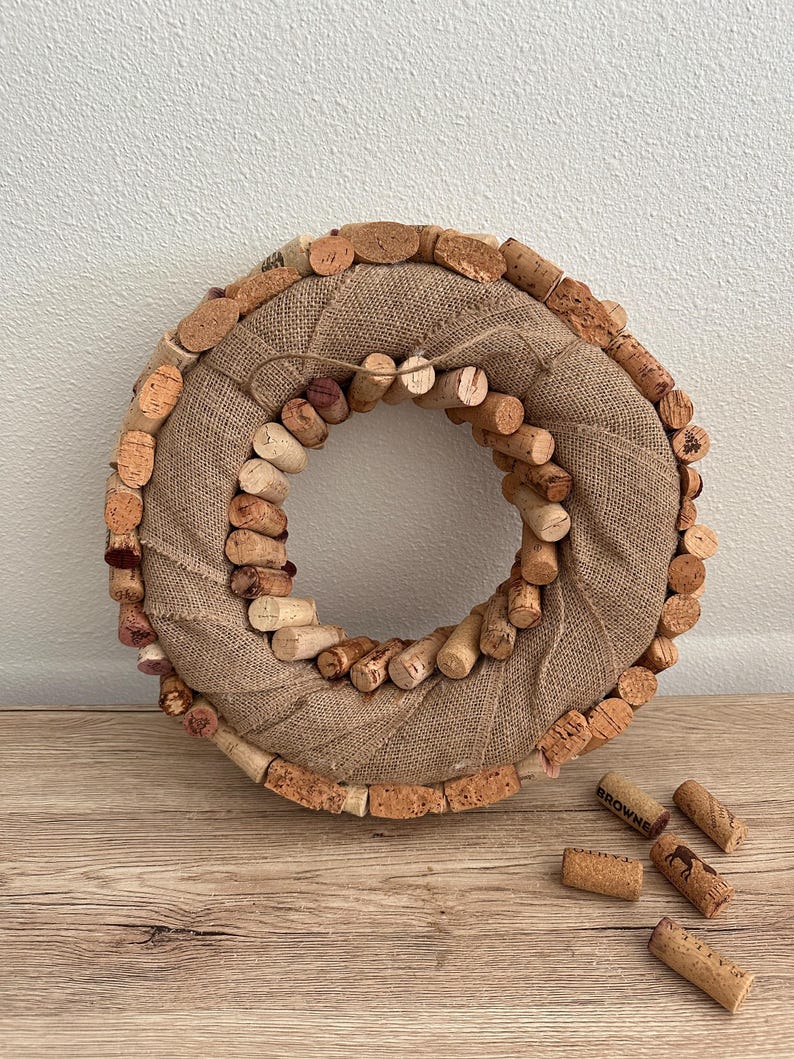Wine Cork Wreath - Spiral Design, Handmade With Recycled Corks - Etsy