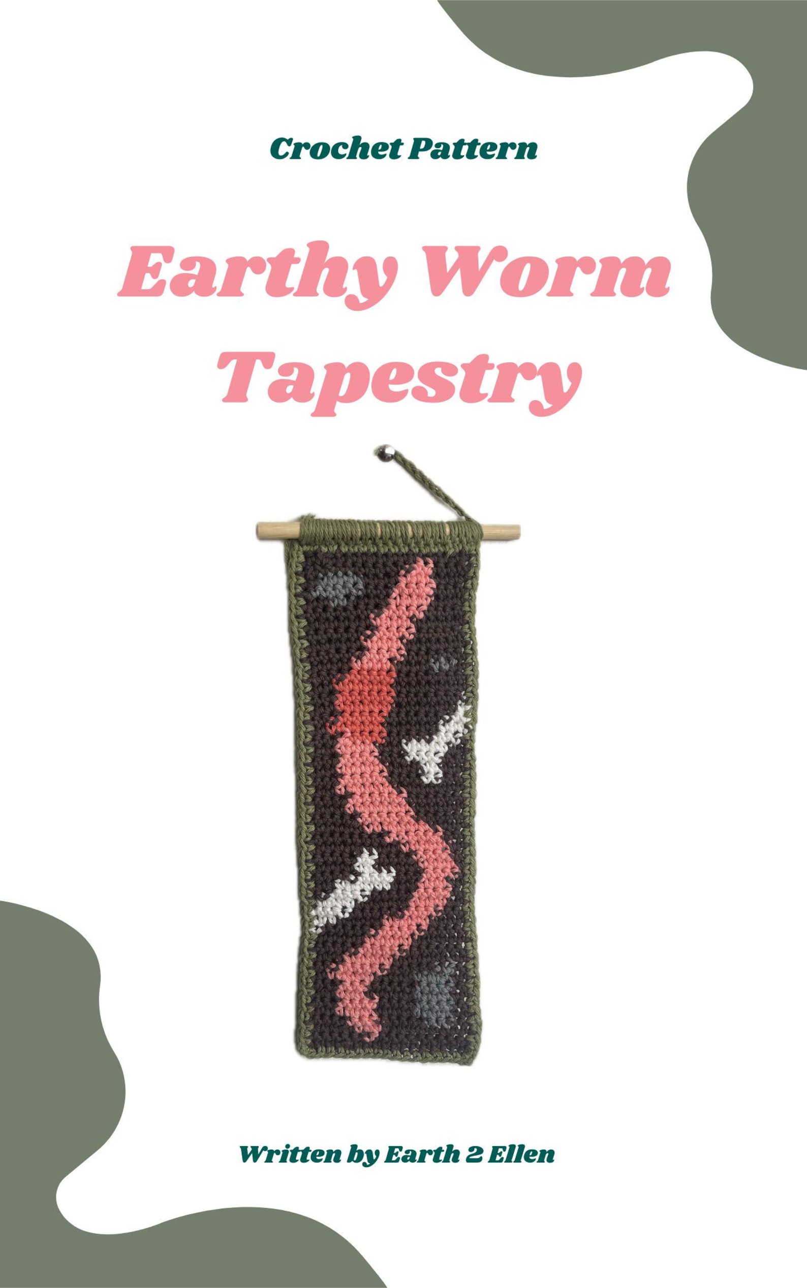 Earthy Worm Tapestry Pattern - Etsy