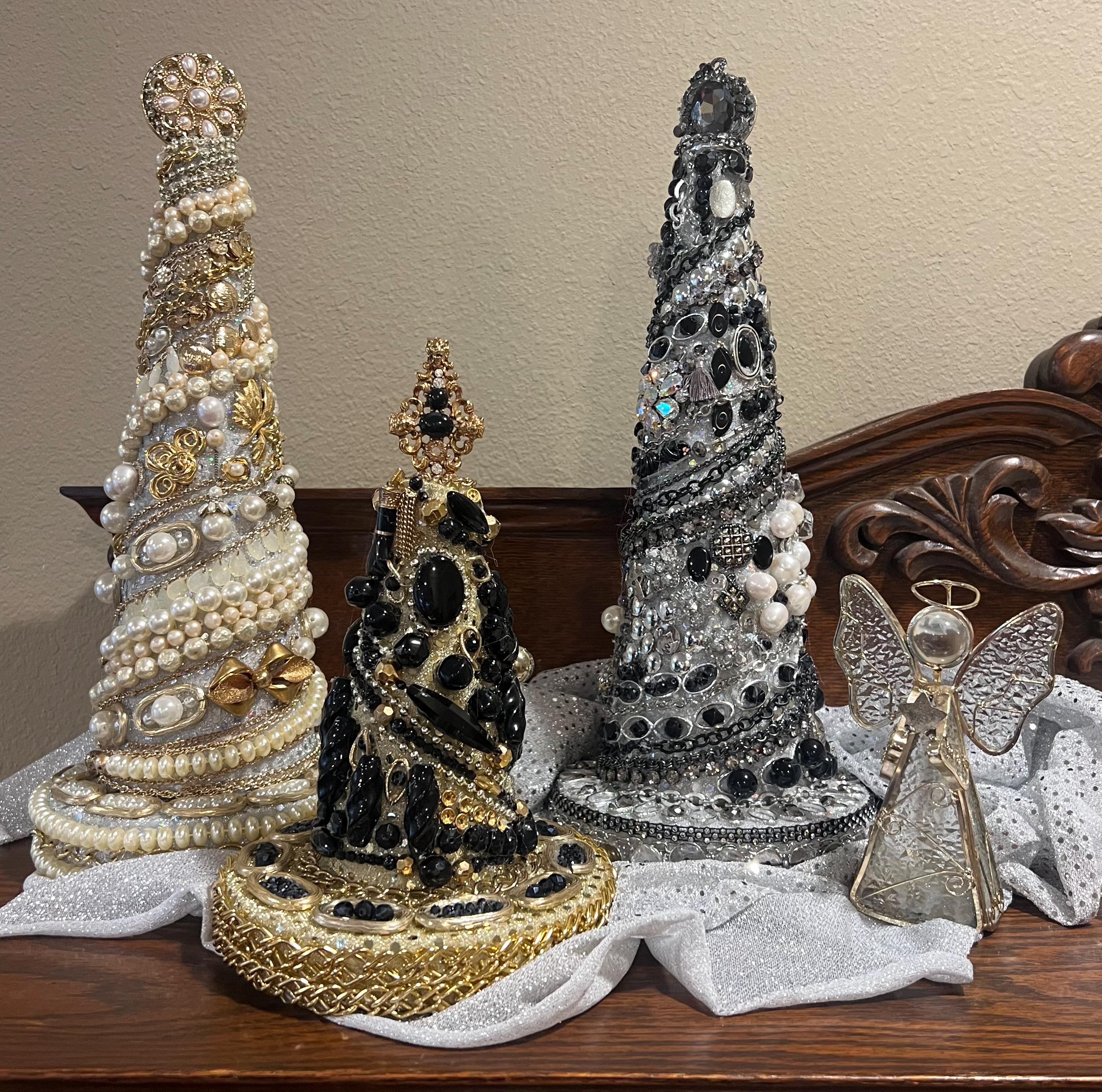 Black and Silver Jeweled Tree - Etsy