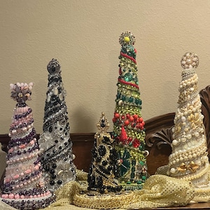 Black and Silver Jeweled Tree - Etsy