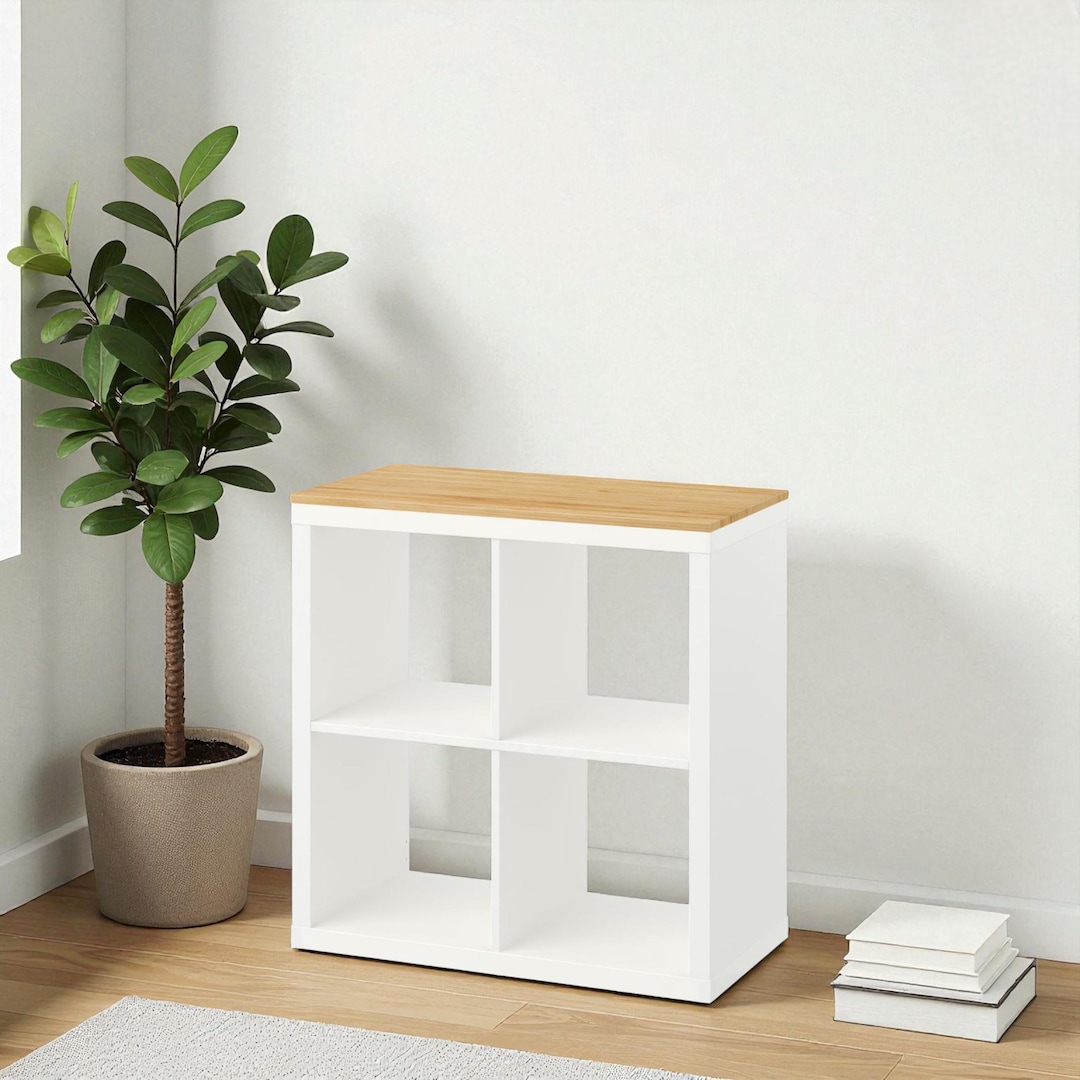 IKEA Kallax Wooden Top 2x2 Squares, Solid Wood Board for Shelf, Oiled ...