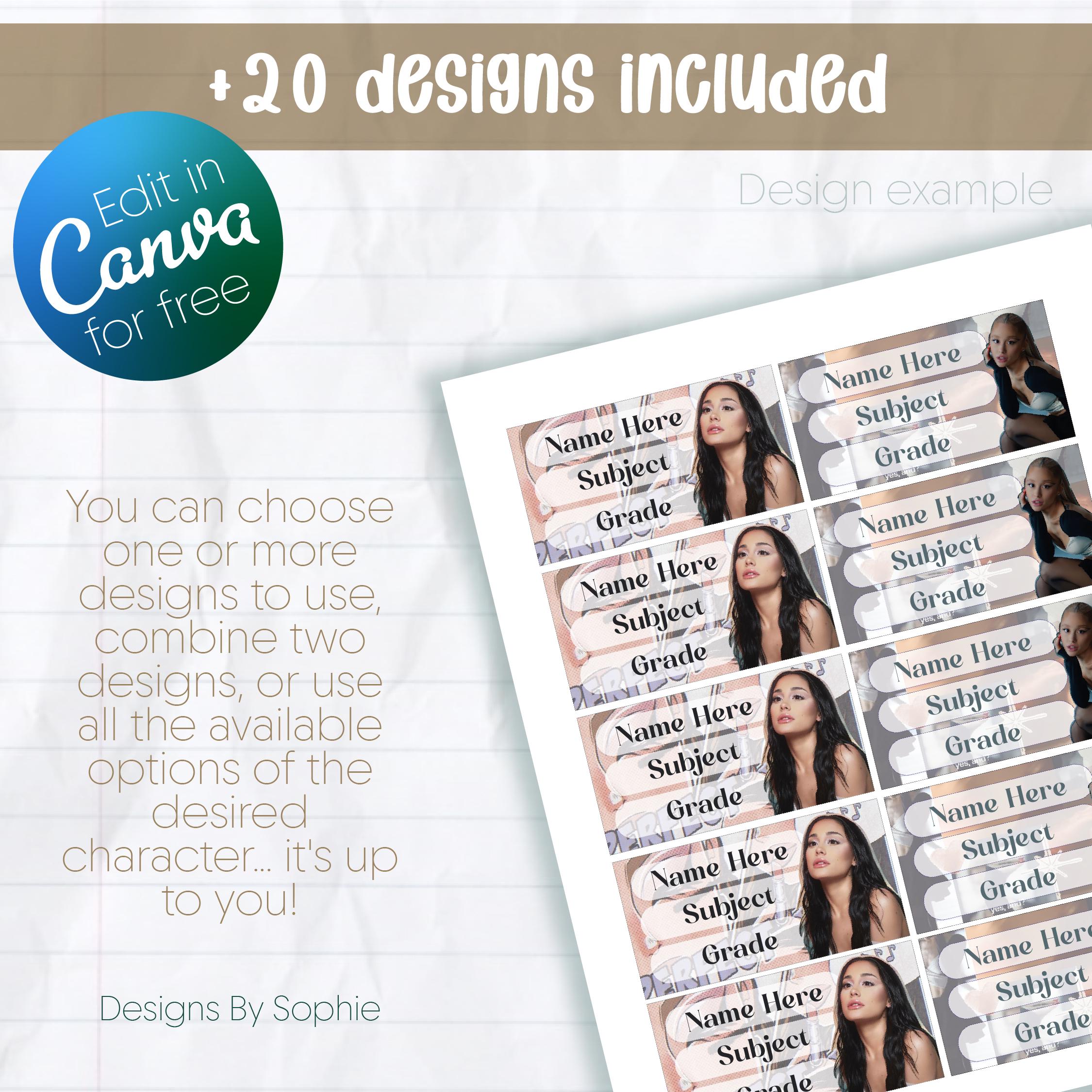 Editable School Labels-name Labels for School-school Labels-back to ...