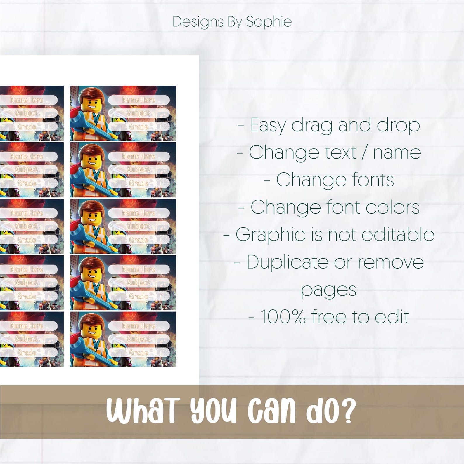 Editable School Labels-name Labels for School-school Labels-back to ...