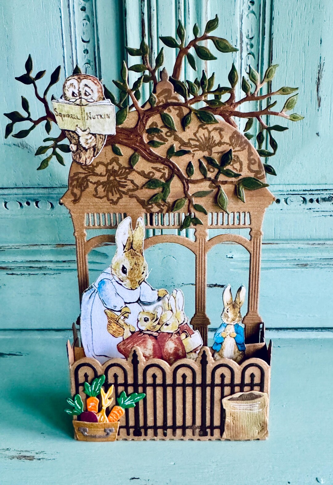 Beatrix Potter Peter Rabbit Pop-up Paper Art: Handmade Gazebo Scene - Etsy