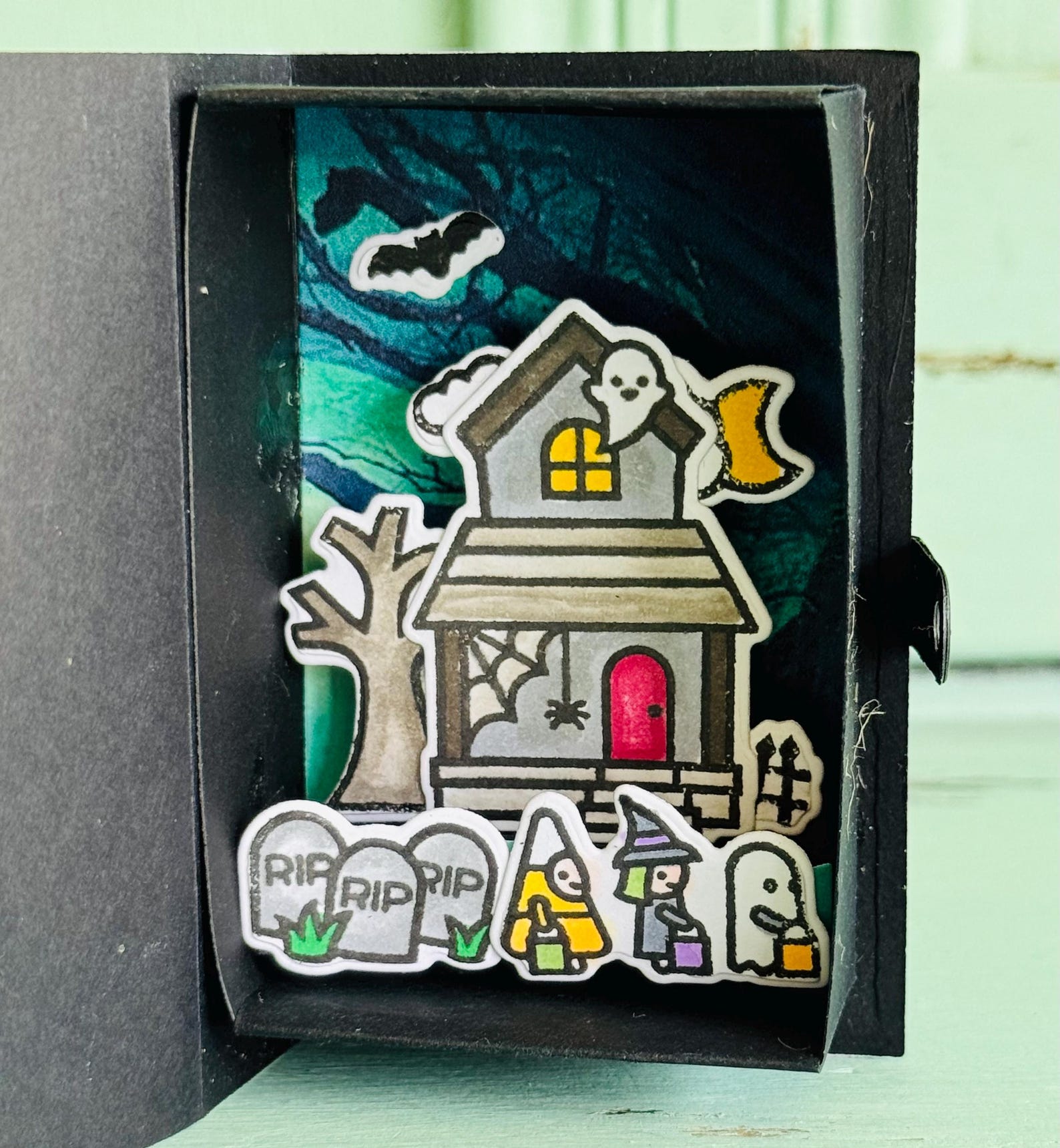 Miniature Spooky Halloween Book Paper Art. - Etsy
