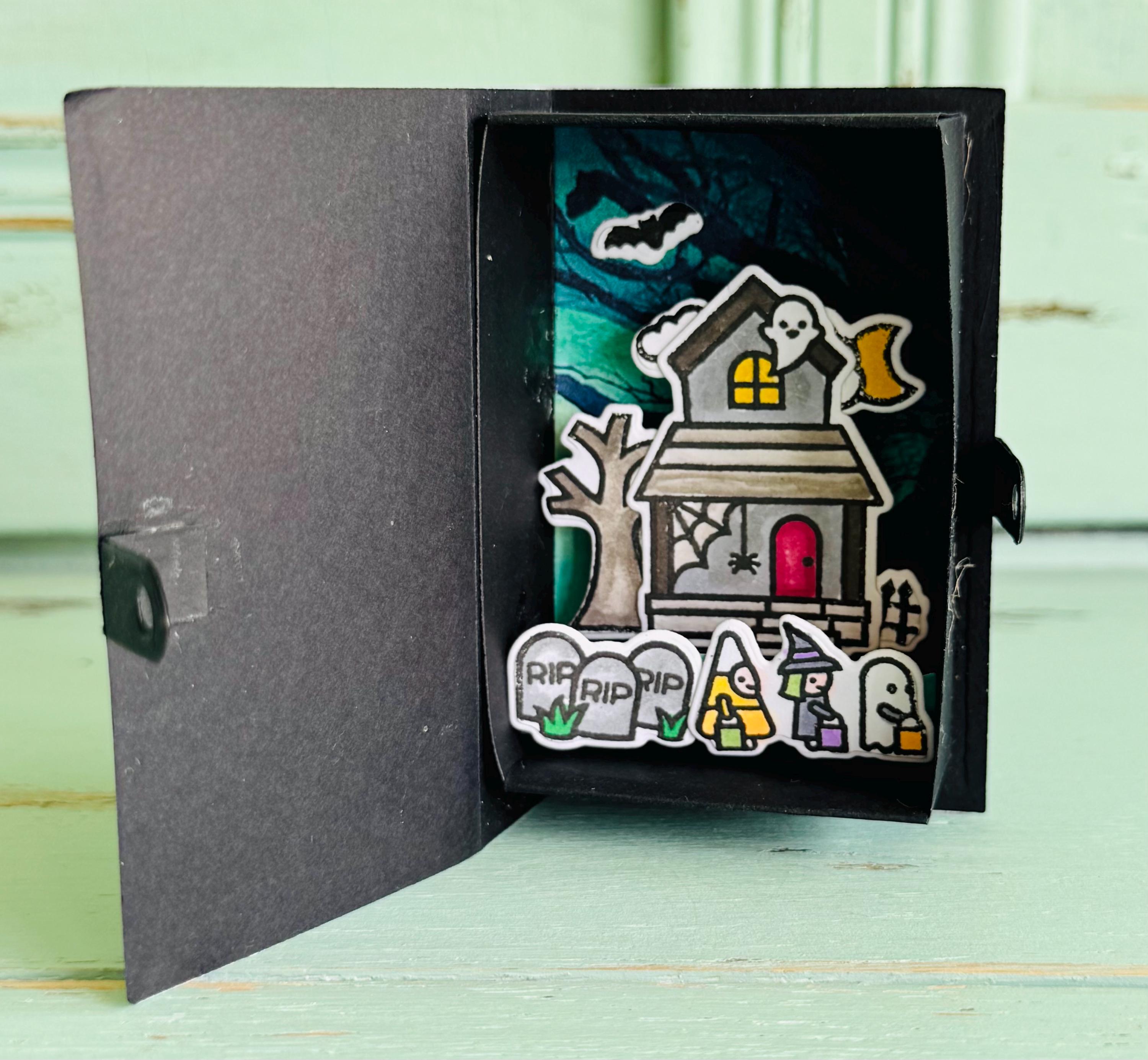 Miniature Spooky Halloween Book Paper Art. - Etsy