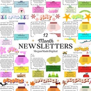 12 Month Newsletters - Etsy