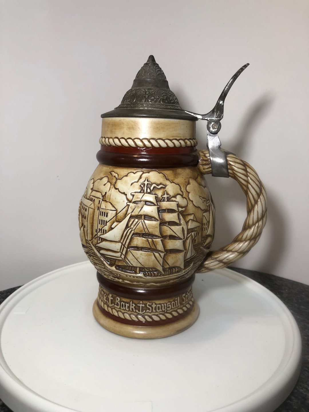 Vintage Avon Collectible Beer Stein 1977 Tall Ships Ceramarte Brazil ...