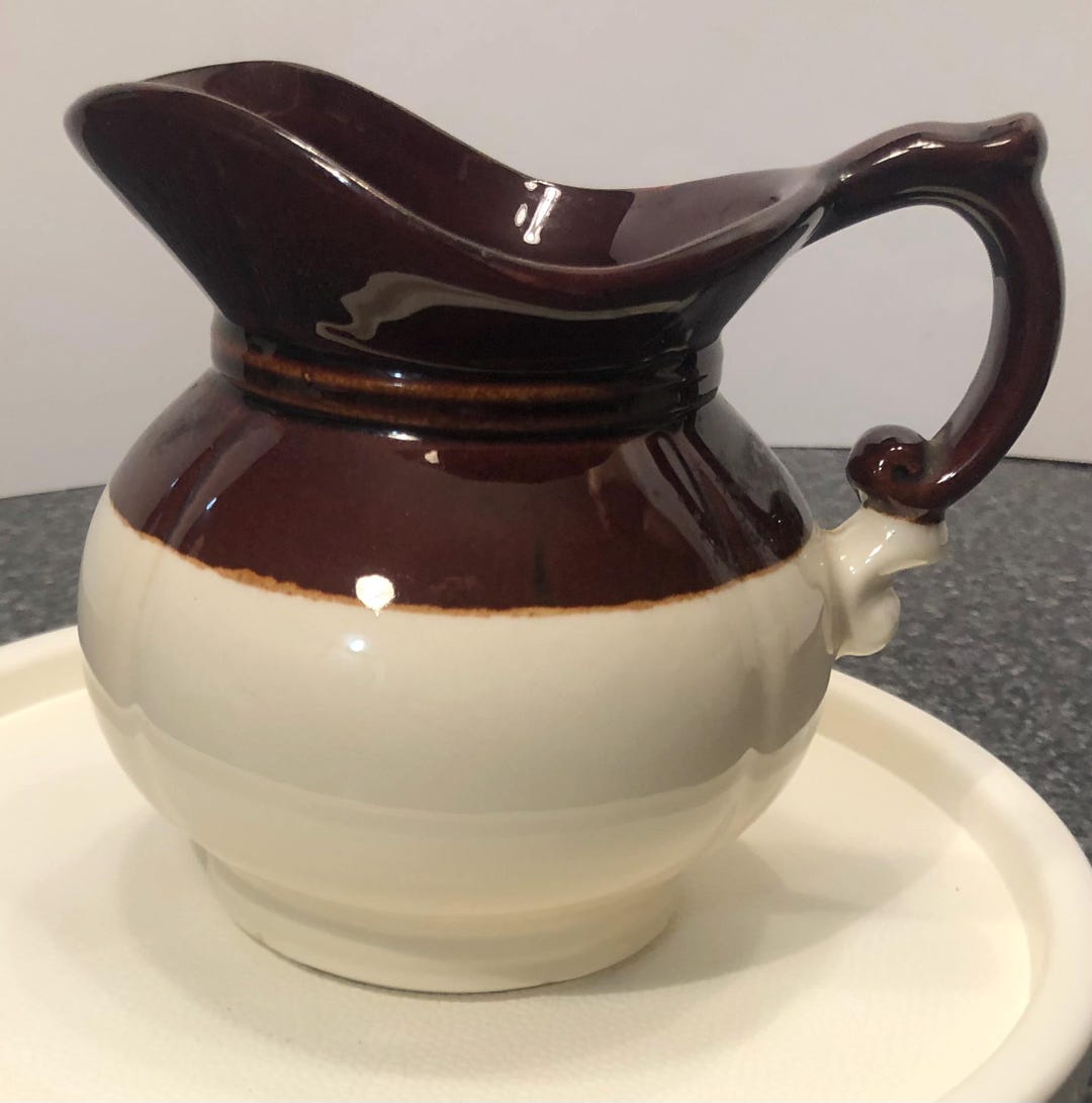 Vintage Mccoy Pottery Pitcher Jug With Handle 7528 - Etsy