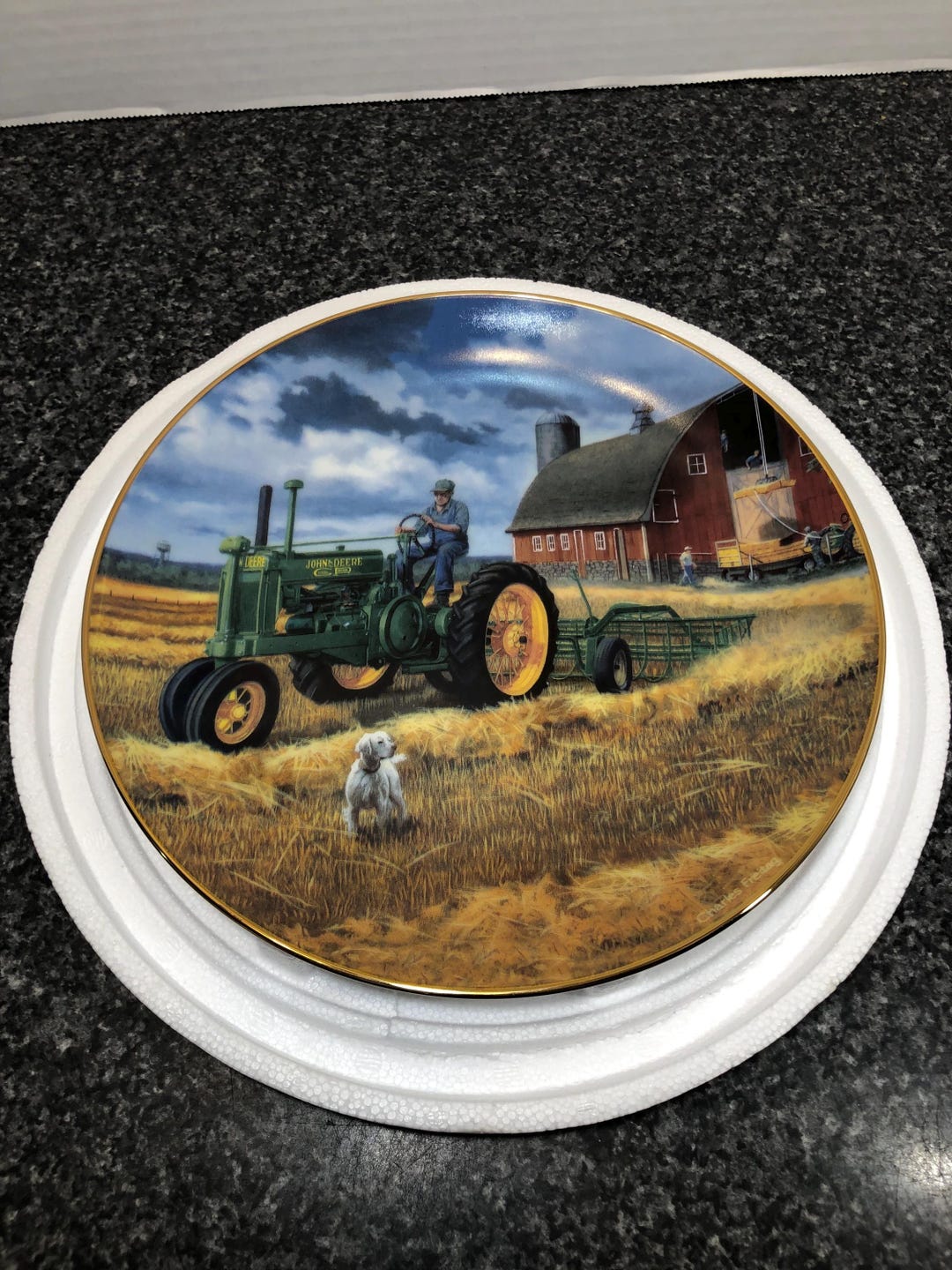 Vintage John Deere Collector Plate Harvest of Gold Charles Freitag Life ...