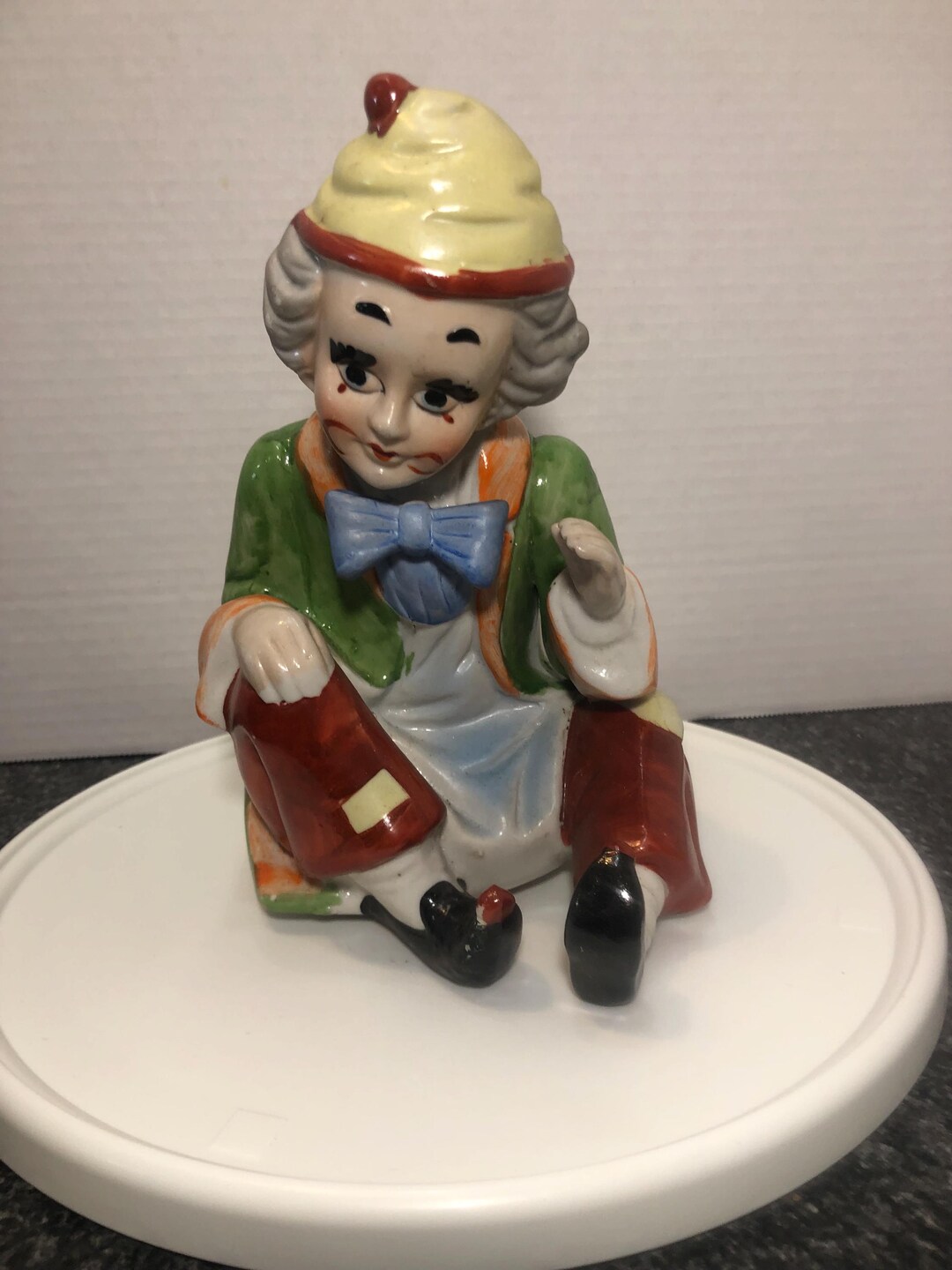 Vintage Musical Wind up Revolving Clown Figurine - Etsy