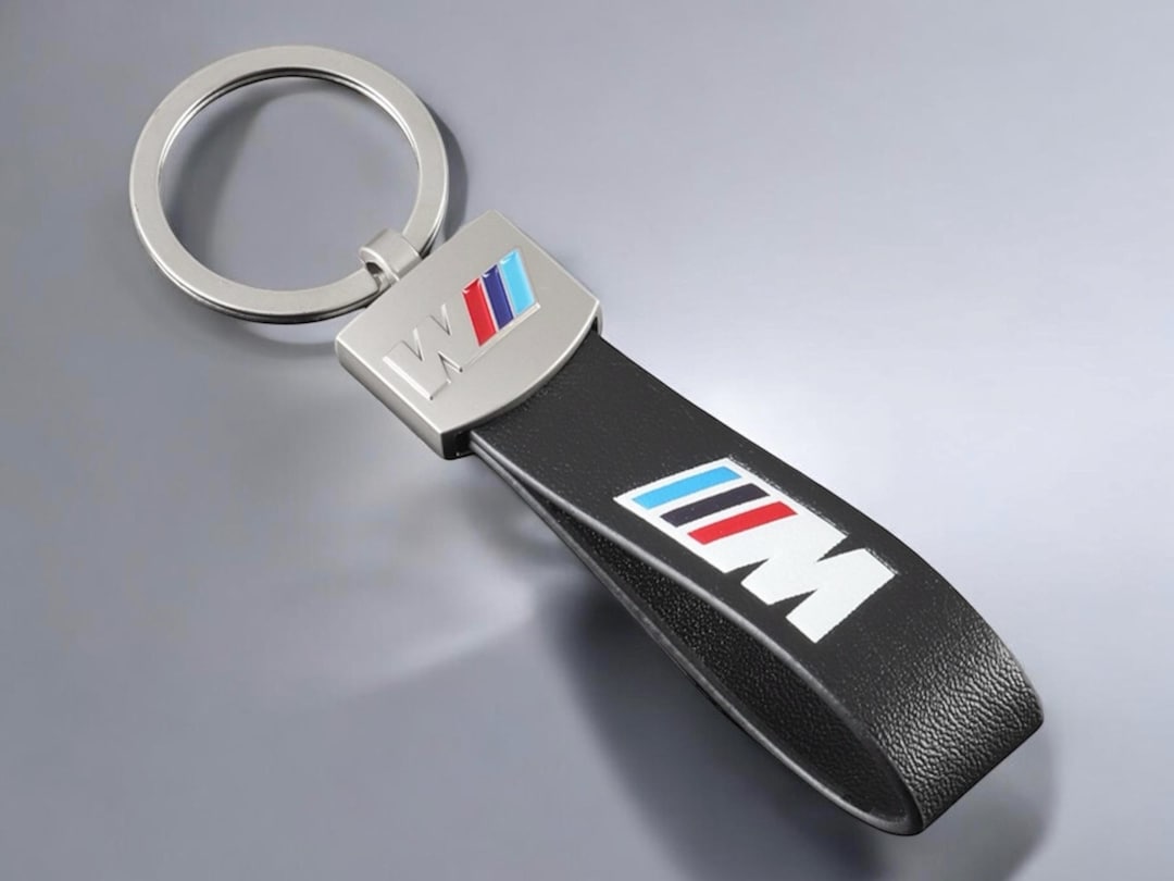 Bmw M Leather Key Ring With BMW M Logo in Black. - Etsy UK