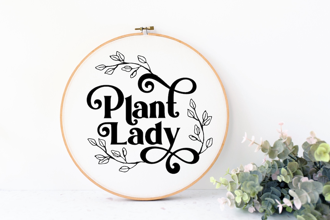 Plant Lady Embroidery Pattern| Beginner Embroidery PDF | Embroidery ...