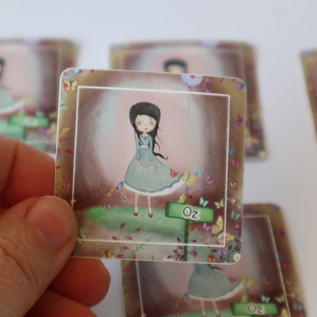 Dorothy Square Sticker, Vinyl Sticker, Cute Illustrated Sticker, Party ...
