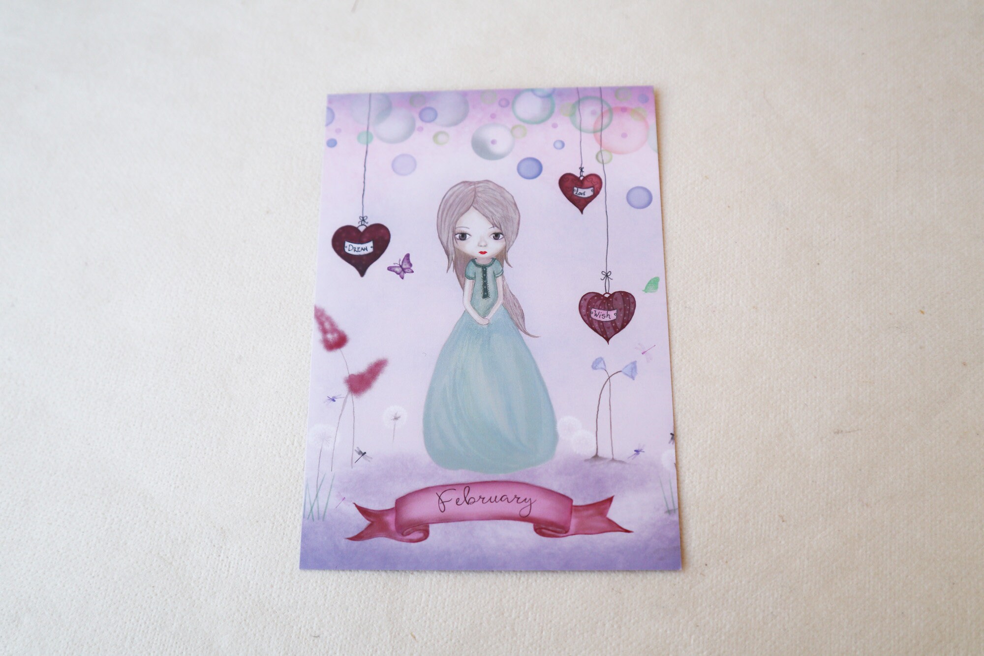 February Birthday Card month Birthday Card cute Illustration - Etsy