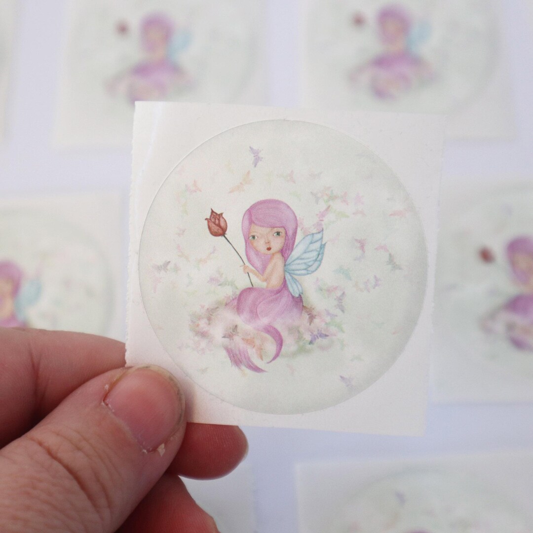Lavinia Round Sticker, Vinyl Sticker, Cute Illustrated Sticker, Party ...