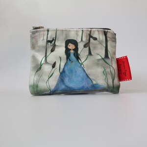 Snow White Printed Velvet Pouch, Cute Velvet Zipper Bag,large Coin ...