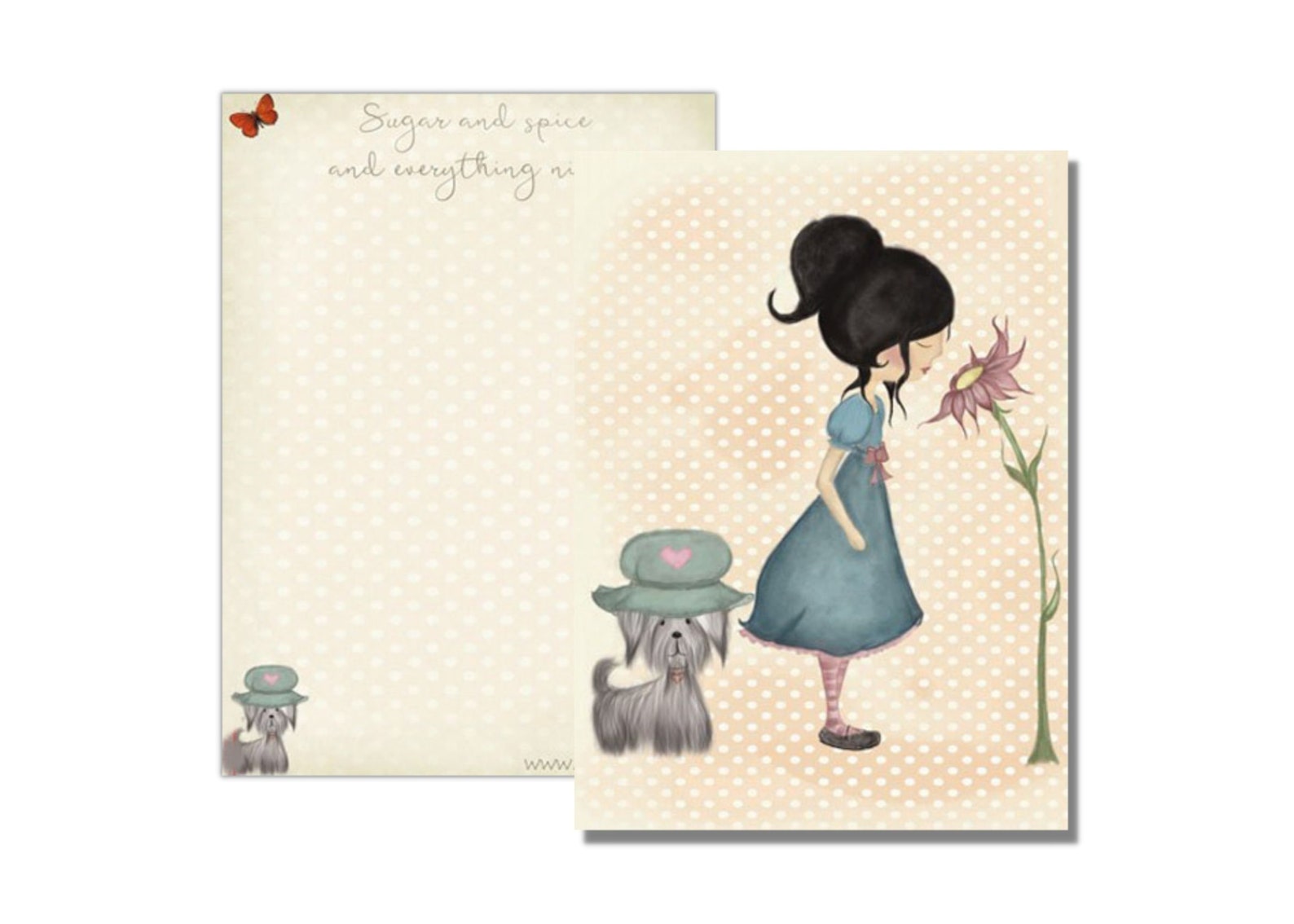 Laura & Jack Illustrated Card-whimsical Art for Kids cute - Etsy