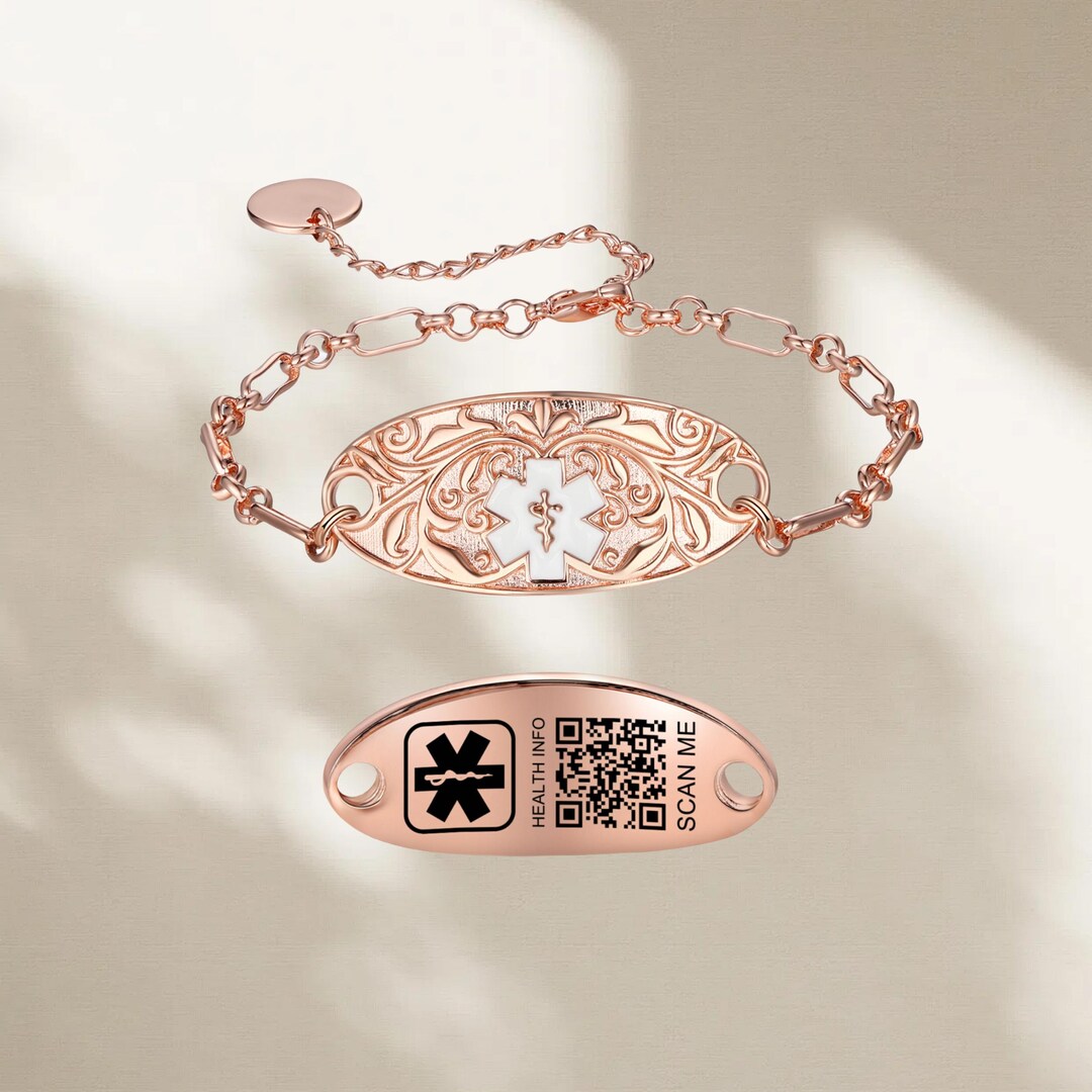 Personalized Medical QR Code Bracelet for Women,custom Medical ID ...