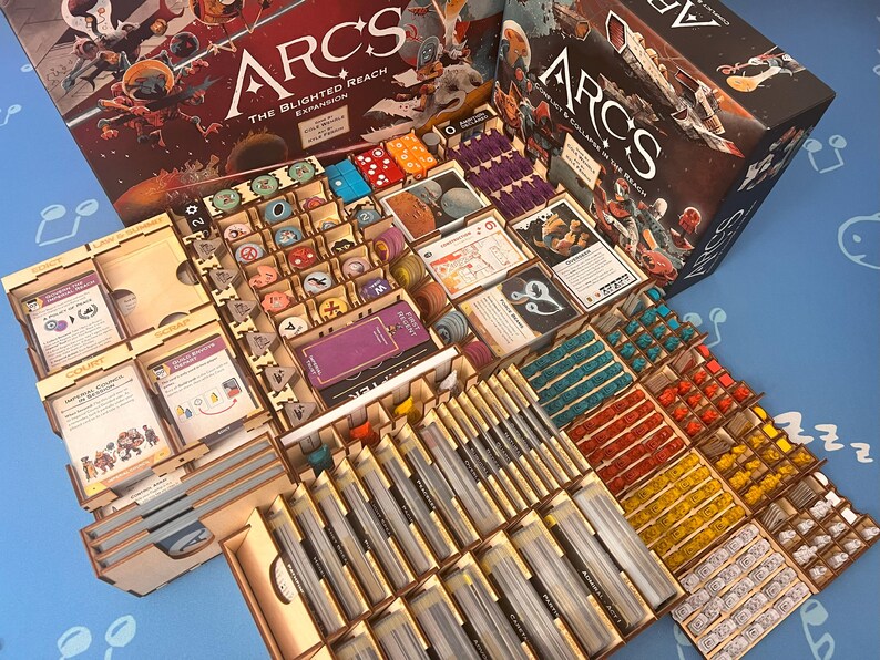Arcs & the Blighted Reach Wooden Board Game Organizer/insert - Etsy