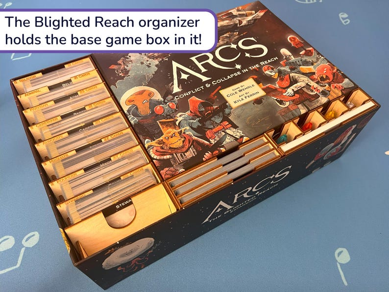 Arcs & the Blighted Reach Wooden Board Game Organizer/insert - Etsy