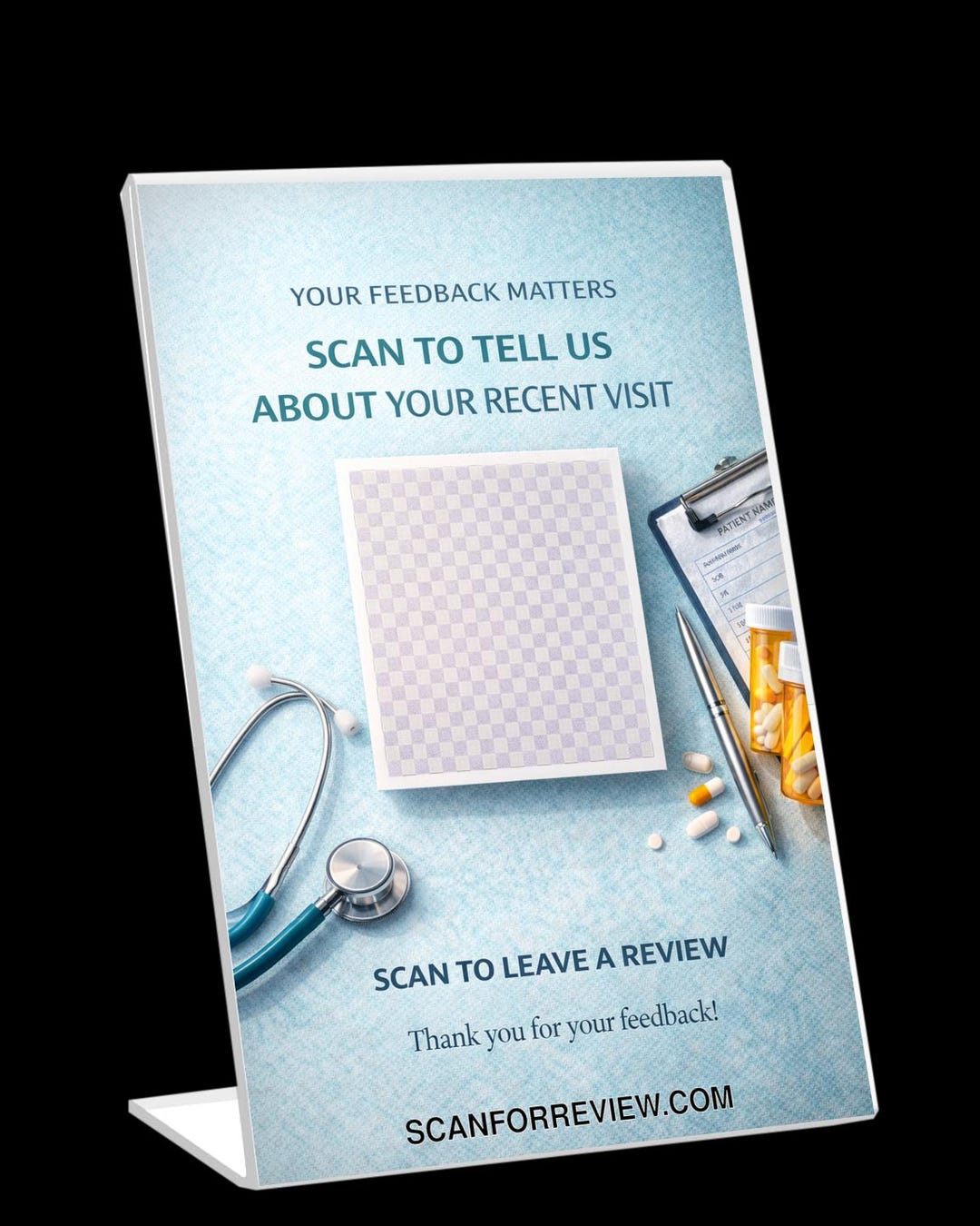 Leave Us A Review – Google Review Qr Code Sign for Clinic – Vertical ...