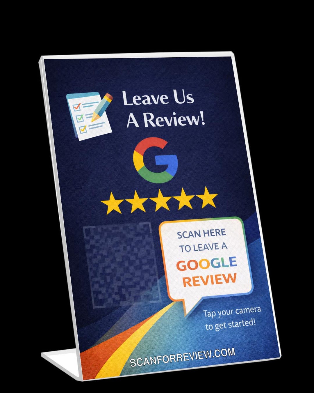 We Value Your Feedback – Google Review Qr Code Stand – Tabletop Display ...