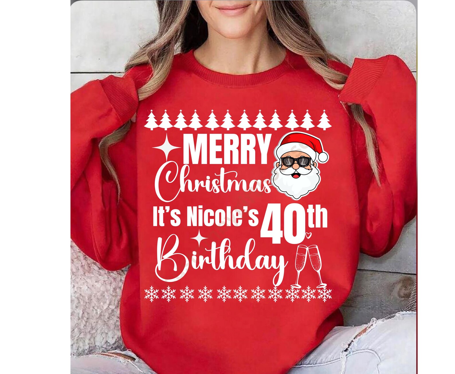 Merry Christmas Its My 40th Birthday Festive Birthmas 40 Gifts for Men ...