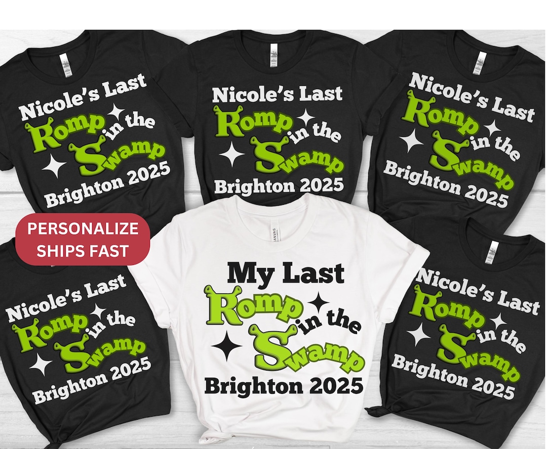 Custom Bachelorette Tops Last Romp in the Swamp Trendy Hen Do Shirt for ...