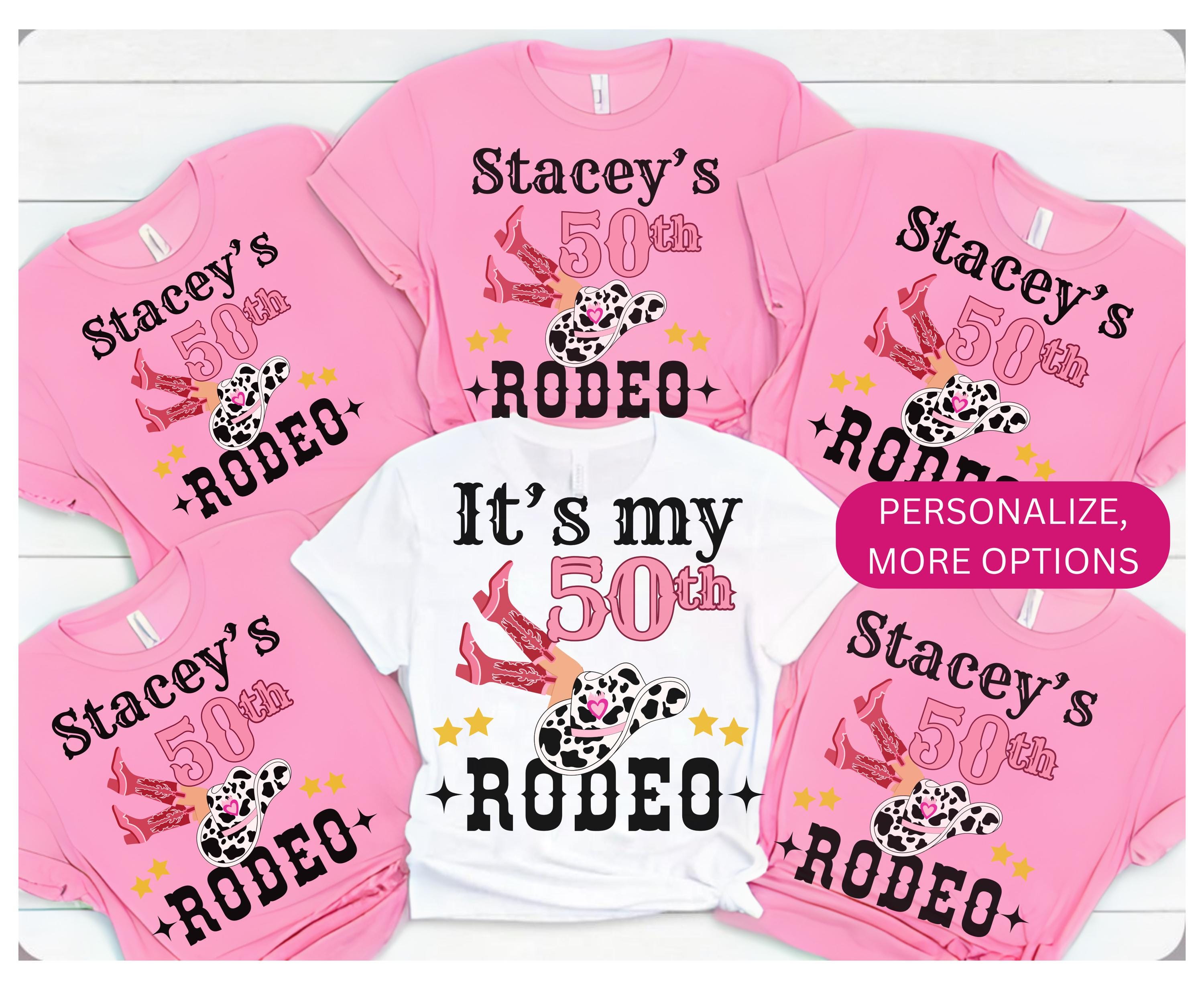 Custom 50th Western Themed Shirt 50th Birthday Matching Rodeo Tee ...
